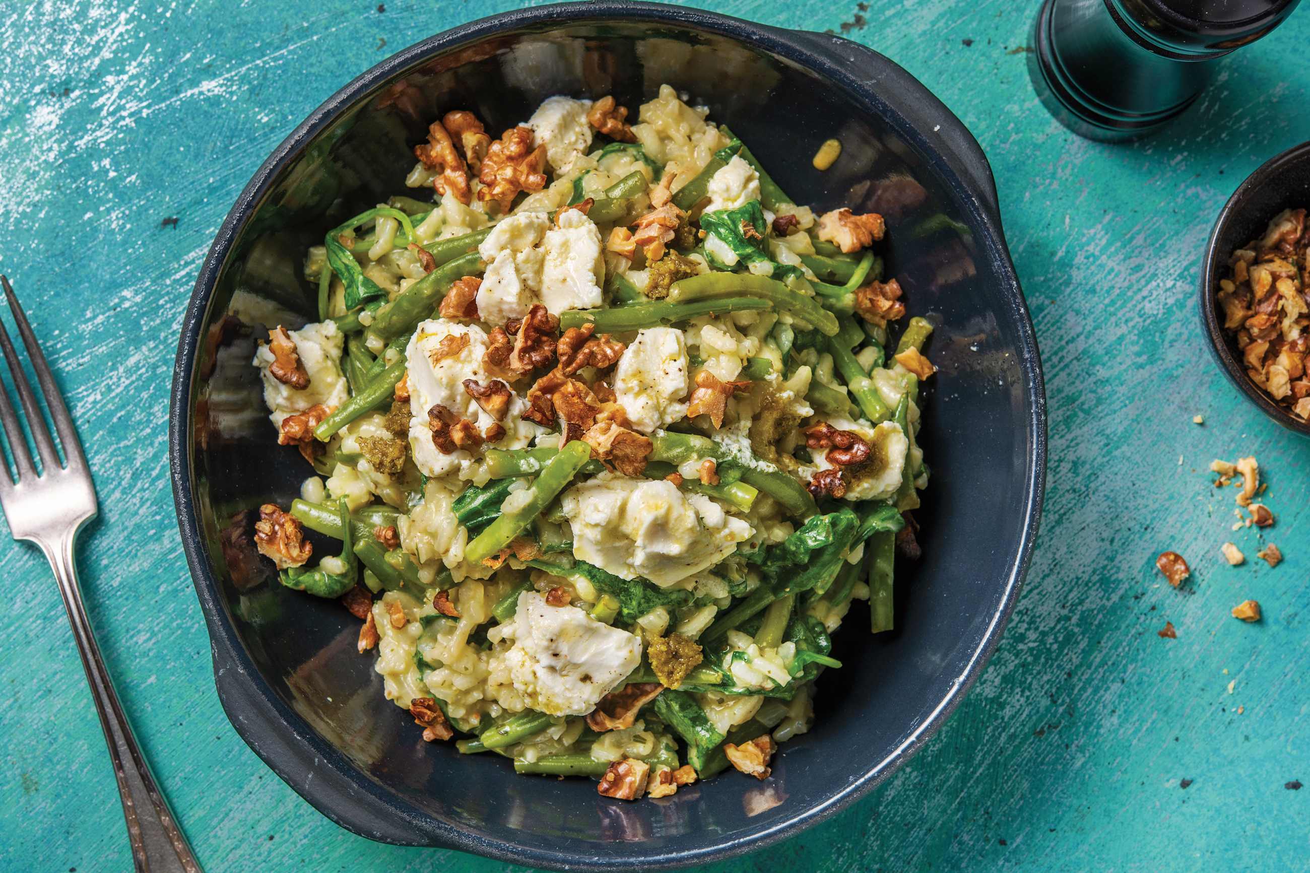 Oven-Baked Pesto & Goat Cheese Risotto Recipe | HelloFresh
