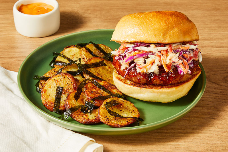 Tokyo Turkey Burger with Creamy Apple-Miso Slaw Recipe | HelloFresh