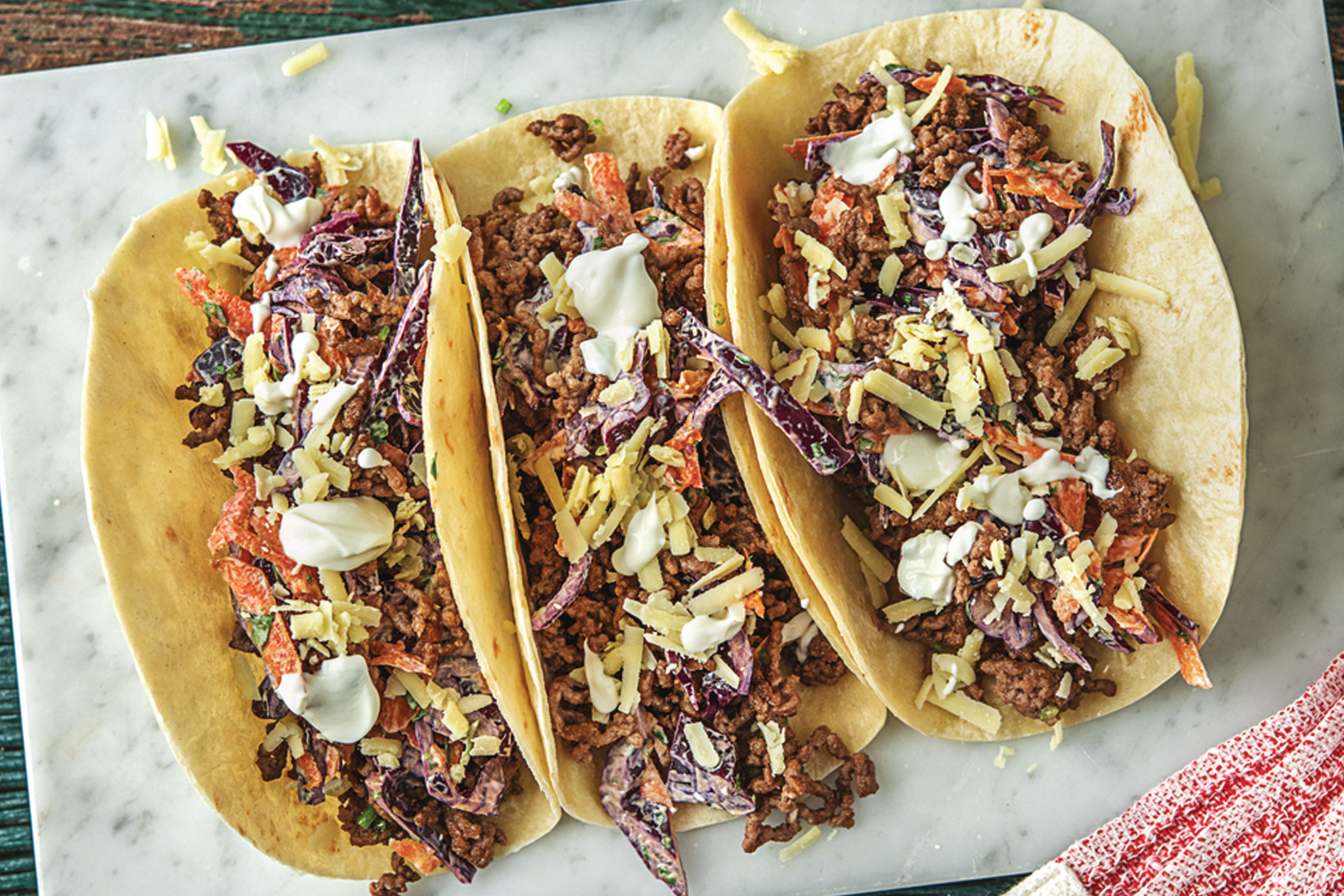 Beef Tacos with Healthy Mexican Slaw Recipe | HelloFresh