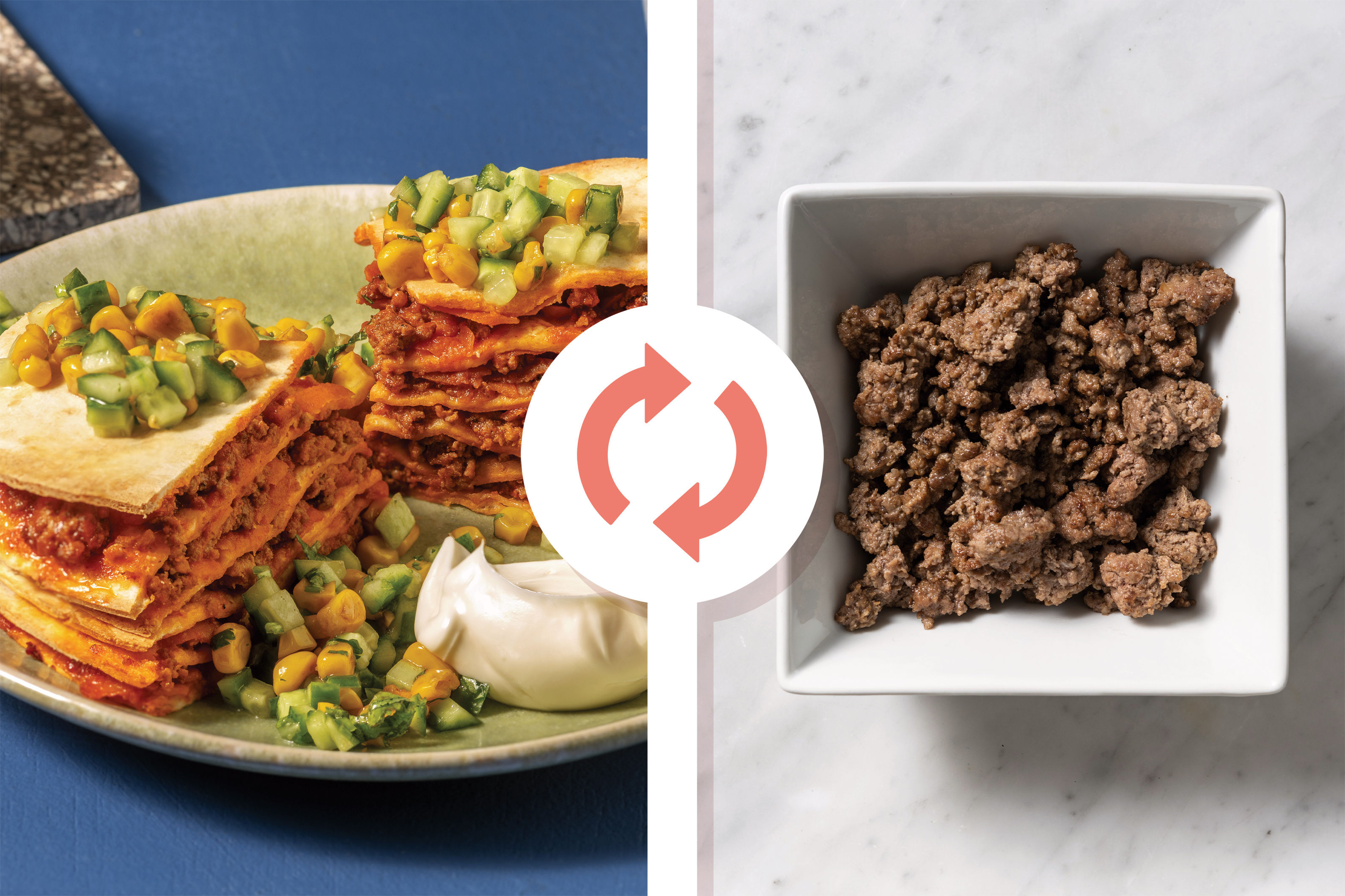 Beef Mince Tortilla Stack Recipe | HelloFresh