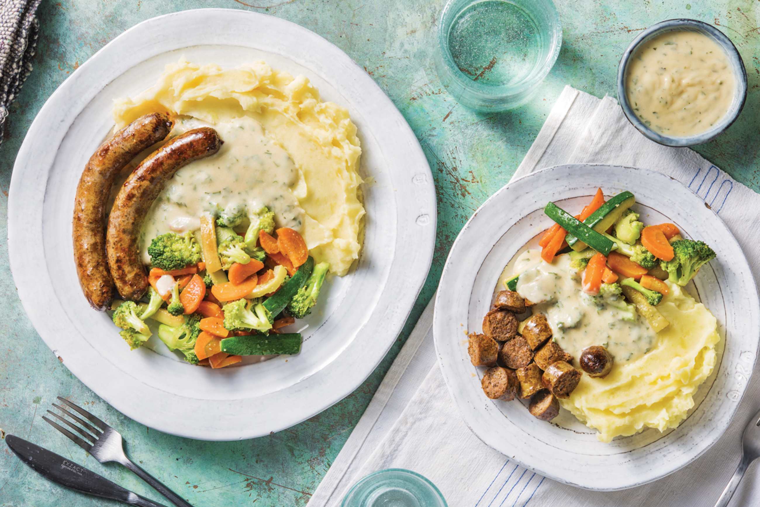 Beef Sausages & Creamy Tarragon Sauce Recipe | HelloFresh