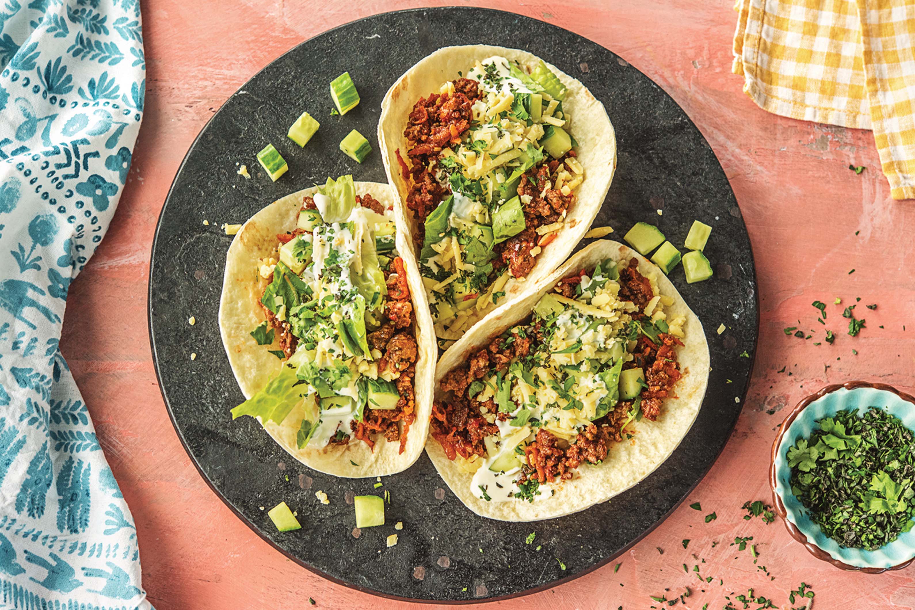 Beef Tacos with Cheddar Cheese Recipe | HelloFresh