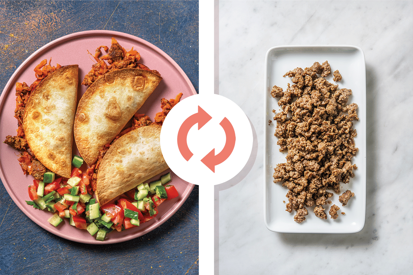 Beef & Veggie Dosa-Dillas Recipe | HelloFresh