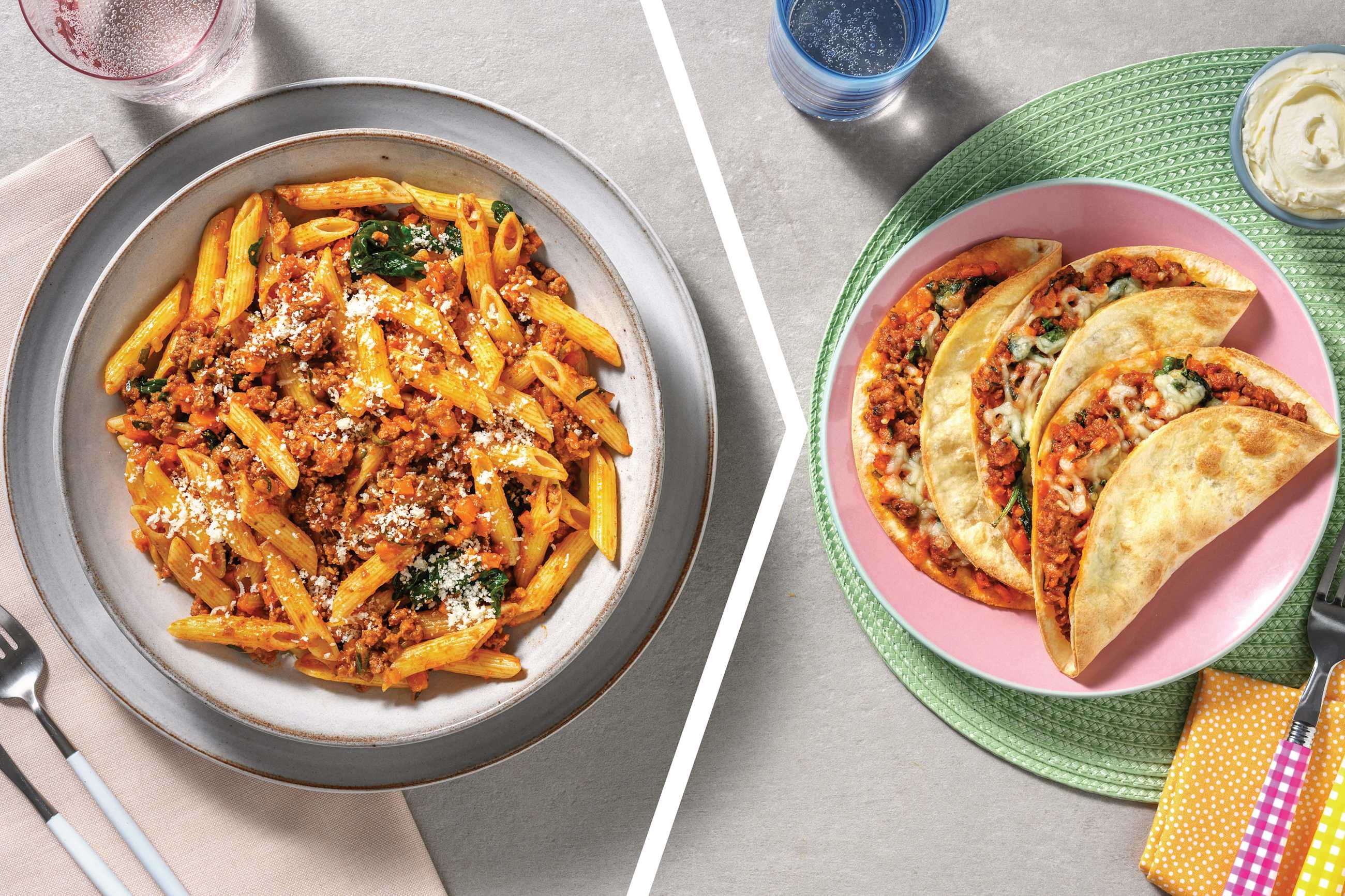 Dinner - Beef & Veggie Ragu Penne with Basil Pesto Recipe | HelloFresh
