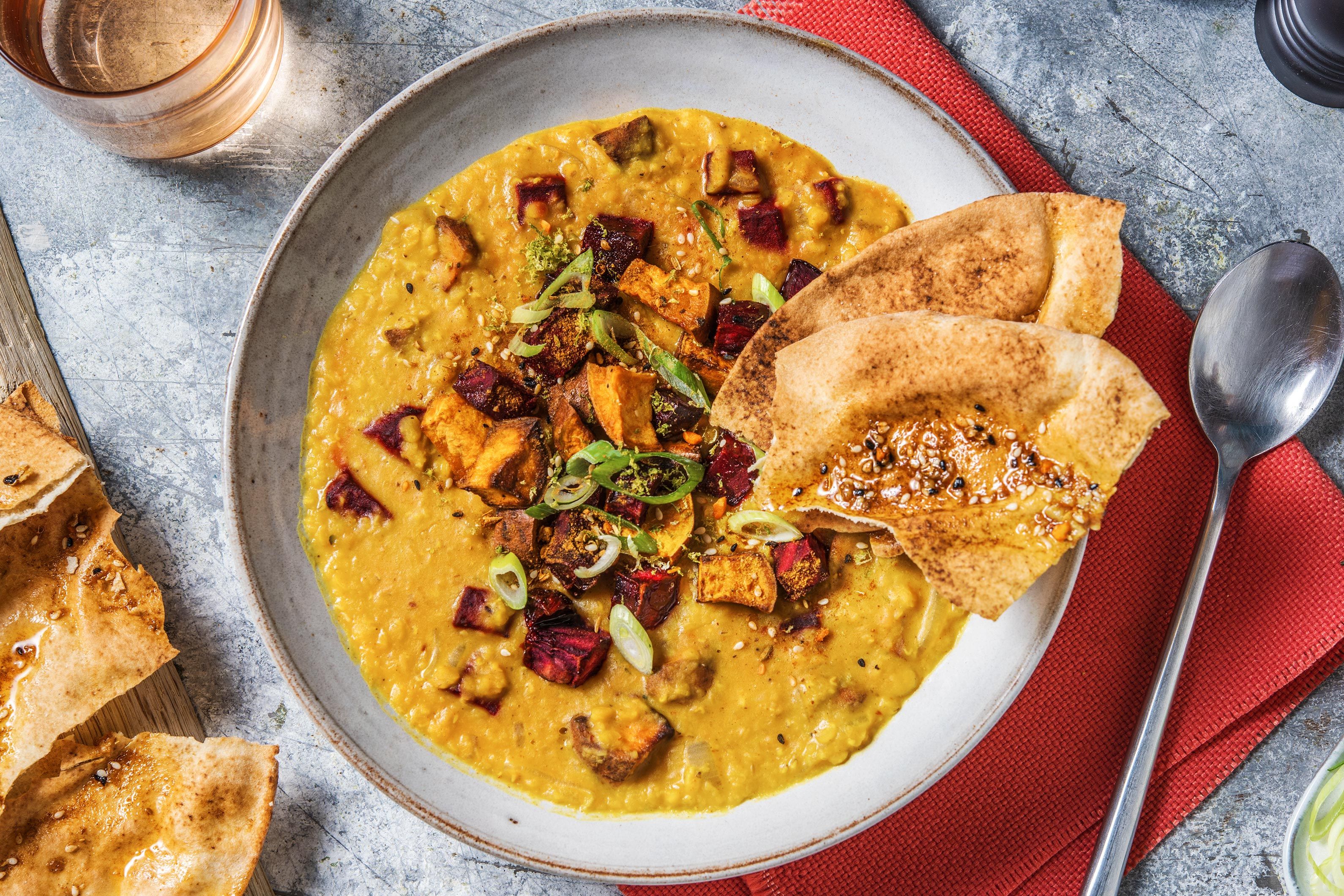 Beetroot and Sweet Potato Dal Recipe | HelloFresh