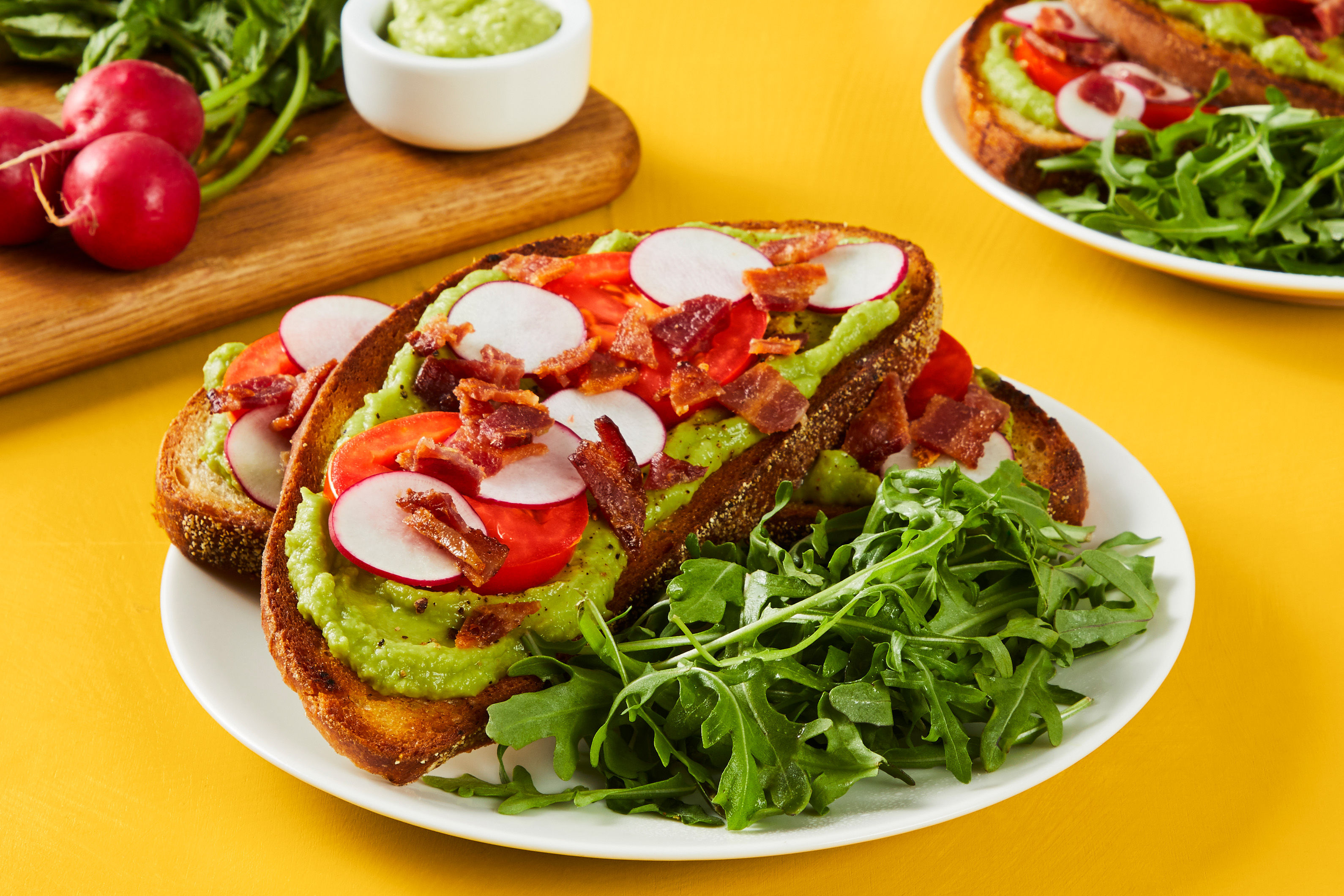 BLTR Avocado Toasts Recipe | HelloFresh