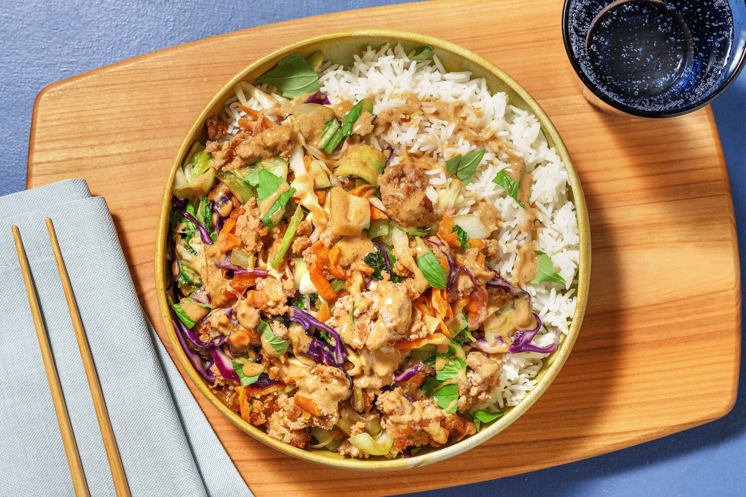 Thai-Inspired Pork Spring Roll Bowls Recipe | HelloFresh