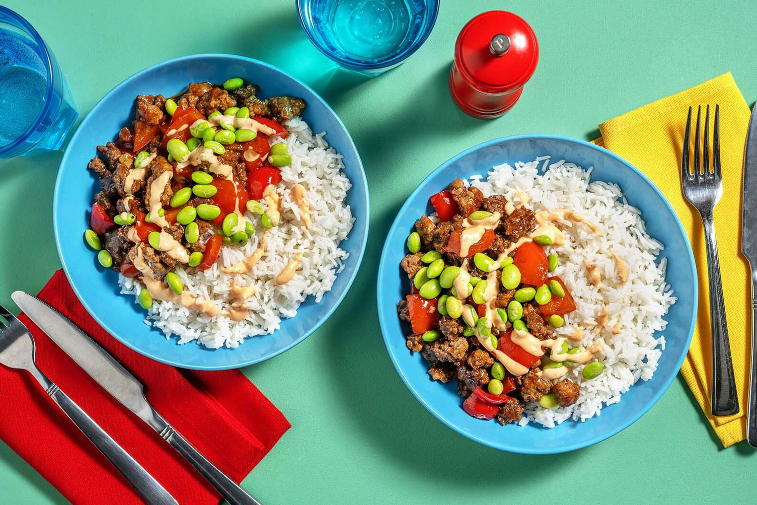Bols de bœuf et de porc style teriyaki Recette | HelloFresh