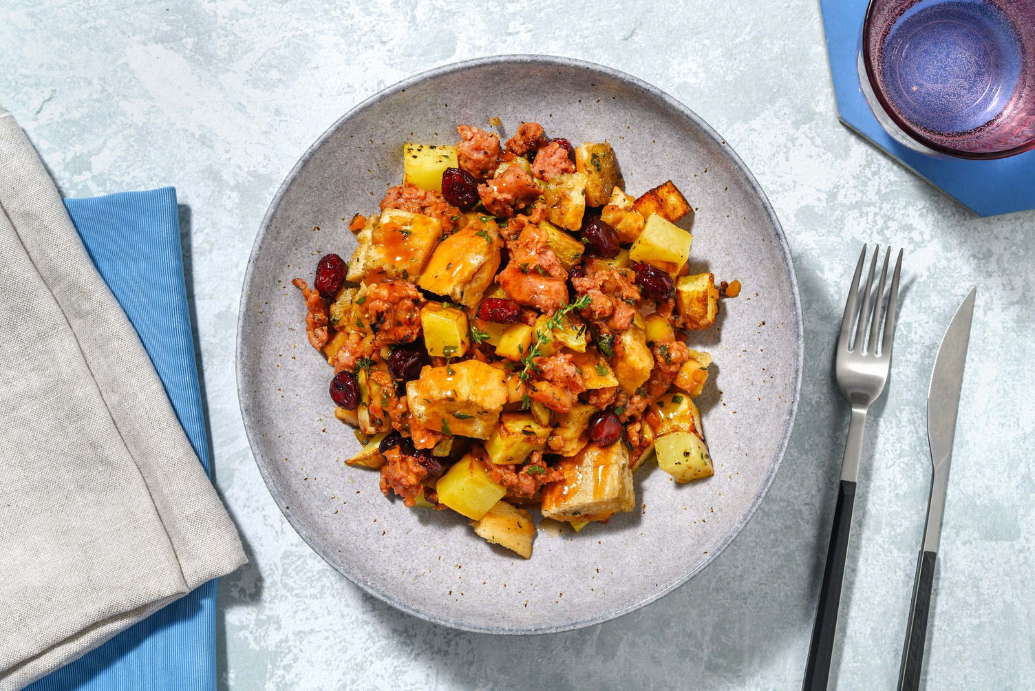 Chorizo-Apple Stuffing Bowls Recipe | HelloFresh