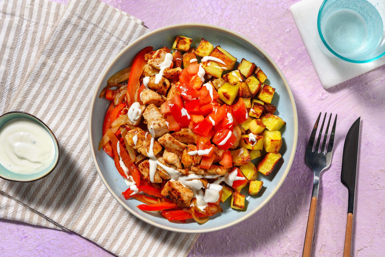 Tray Bake Shawarma Chicken Bowls Recipe | HelloFresh