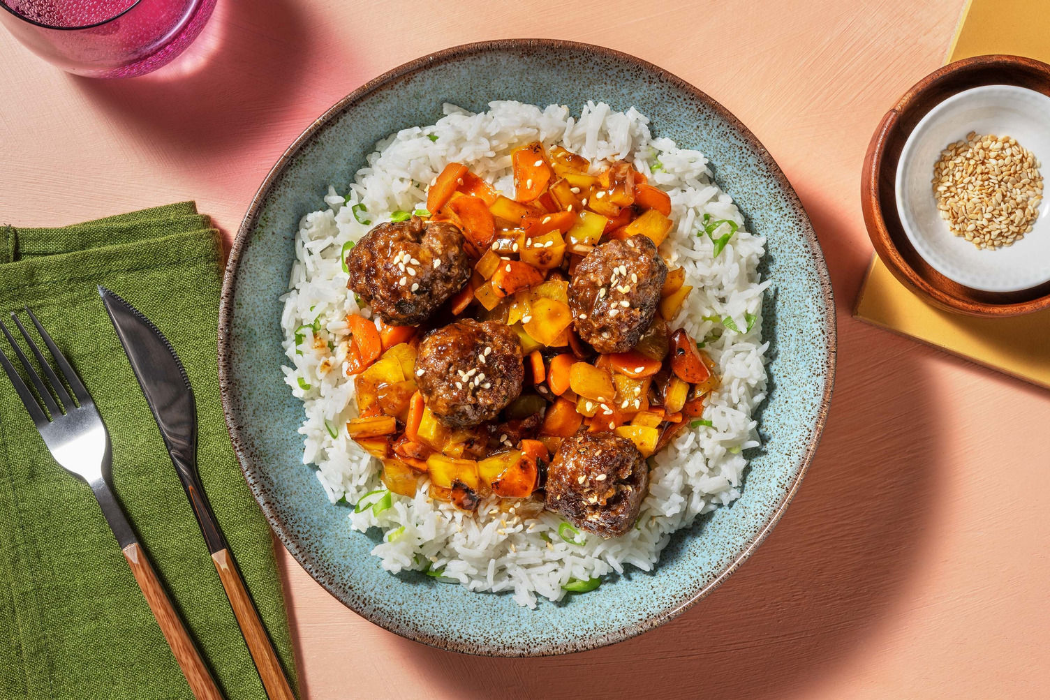 Saucy Plum and Ginger Beef Meatballs Recipe | HelloFresh
