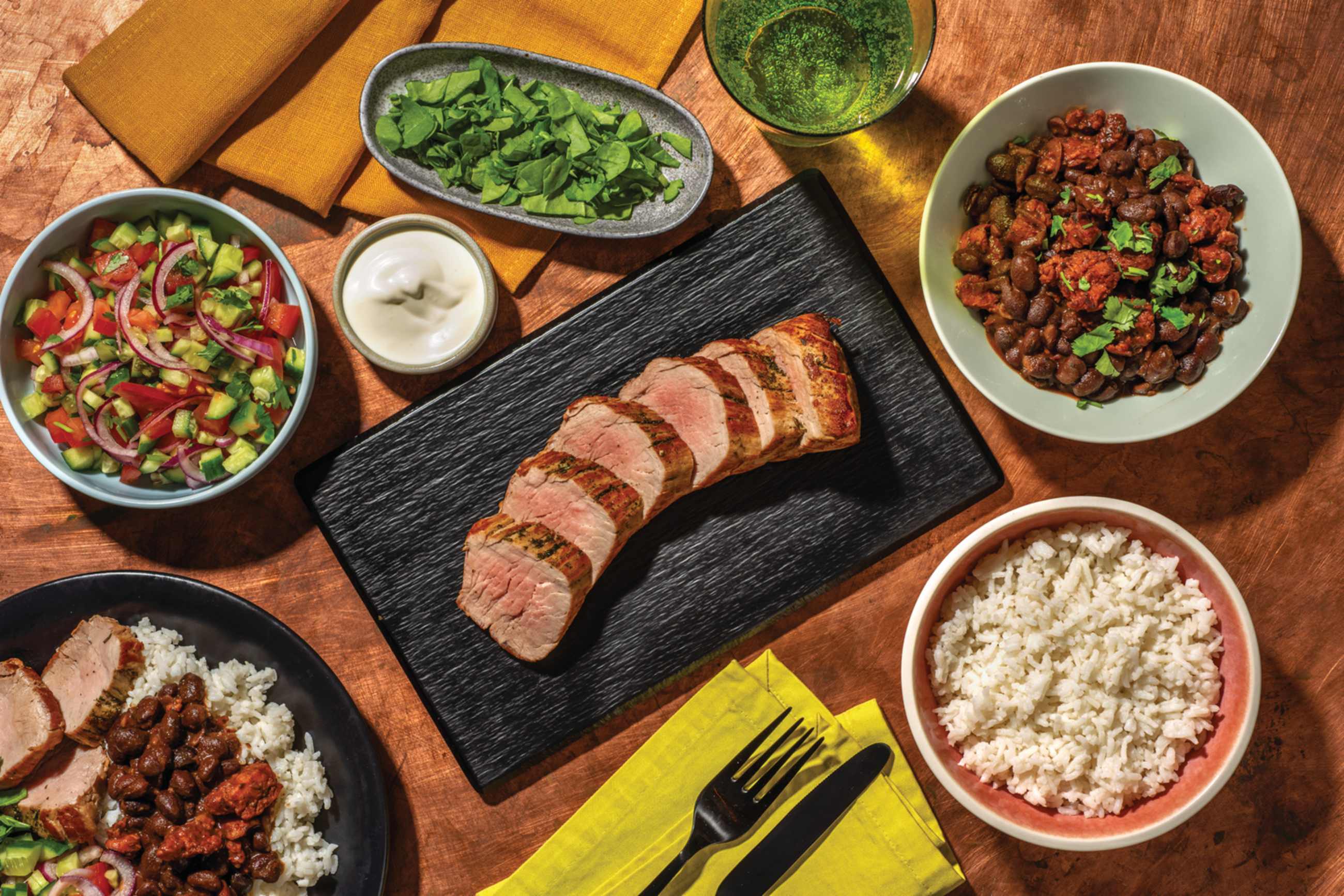 Brazilian-Style Pork Fillet & Garlic Rice Recipe | HelloFresh