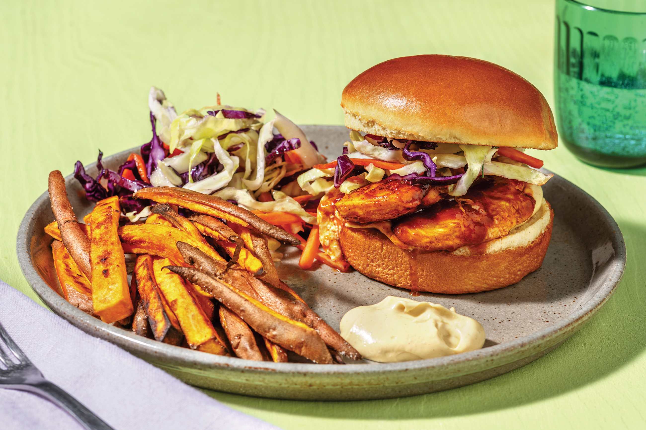 Buffalo-Style Chicken Burger & Fries Recipe | HelloFresh