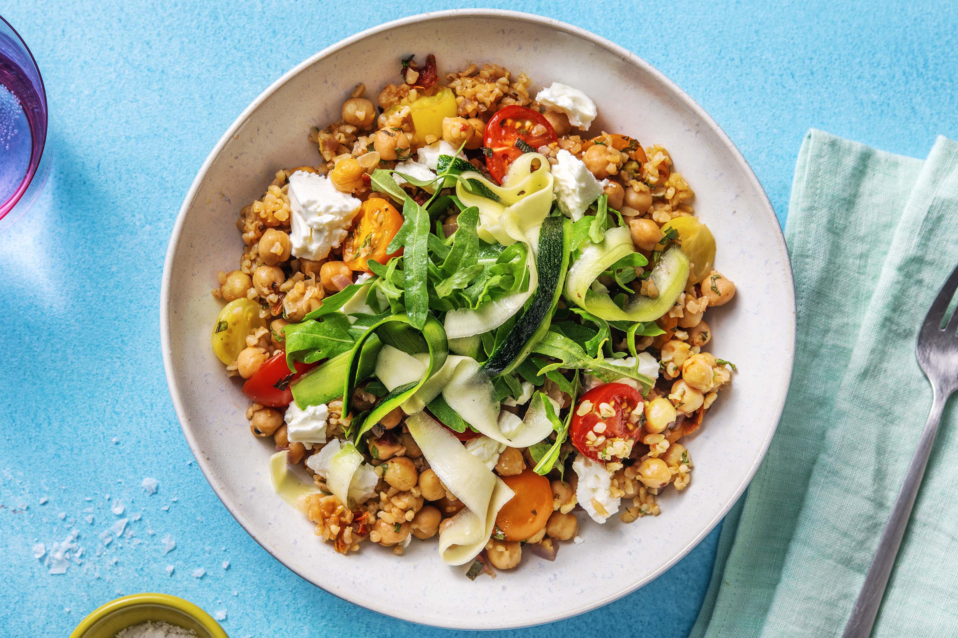 Bulgur and Borlotti Jumble with Feta Recipe | HelloFresh