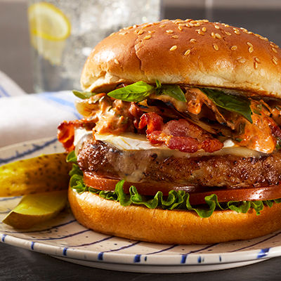 Stacked BBQ BLT Beef Burgers Recipe | HelloFresh