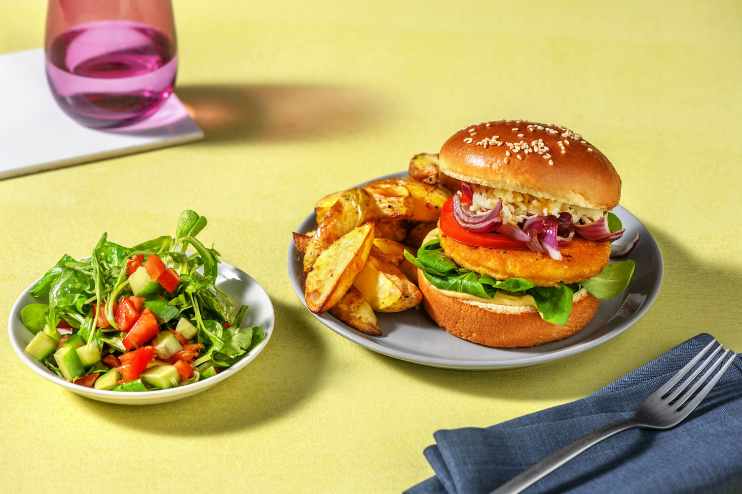 Valess Crispy Chicken Style Burger et oignon rouge caramélisé Recette ...