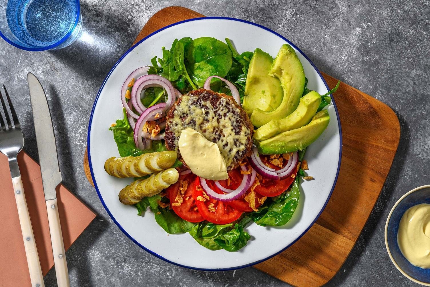 Loaded Bunless Beef Burger Recipe | HelloFresh