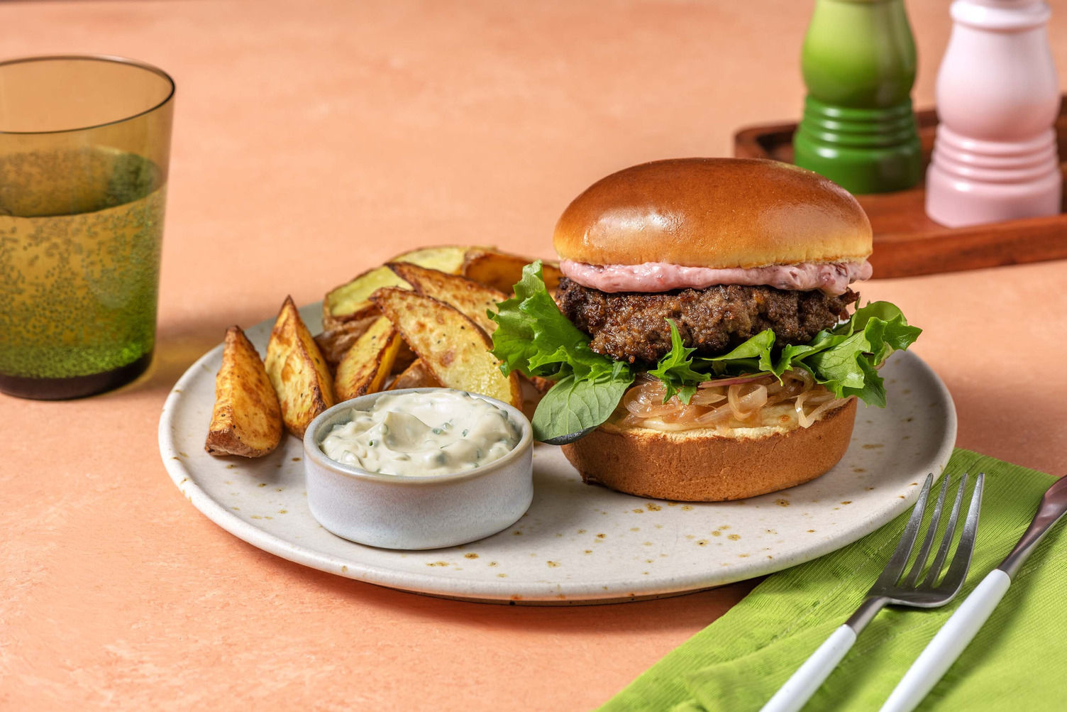 Pork and Cheddar Burgers Recipe | HelloFresh