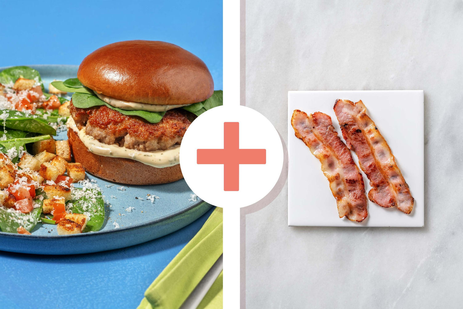 Parmesan Caesar Chicken and Bacon Burgers Recipe | HelloFresh