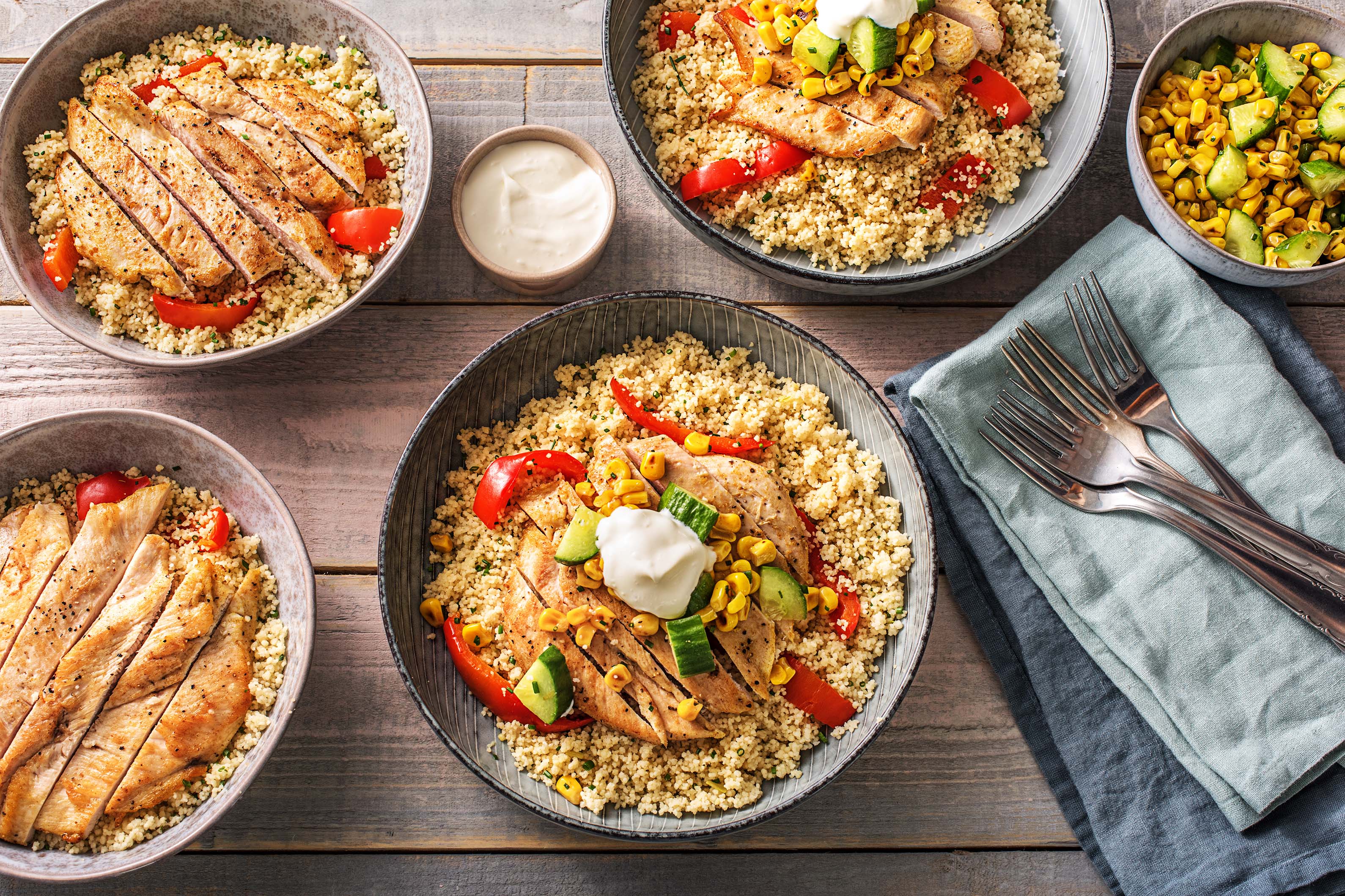 Chicken with Couscous and Sour Cream Recipe | HelloFresh