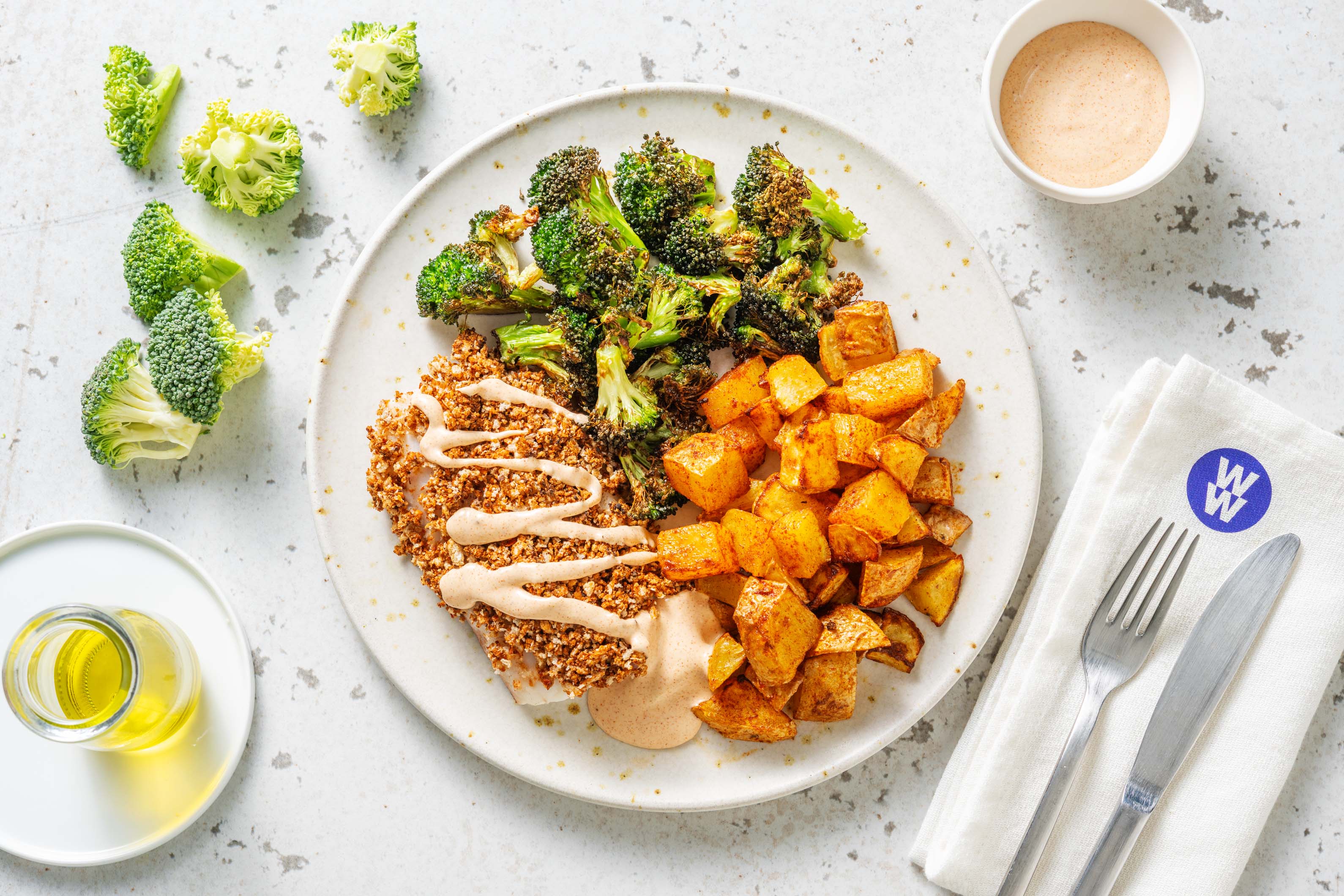 Cajun Crumbed Cod and Paprika Potatoes Recipe | HelloFresh