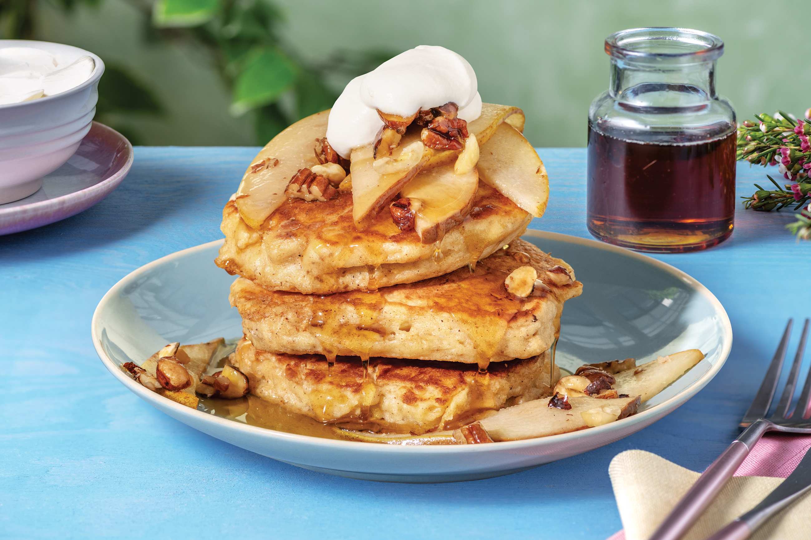 Caramelised Pear & Nut Pancakes Recipe | HelloFresh