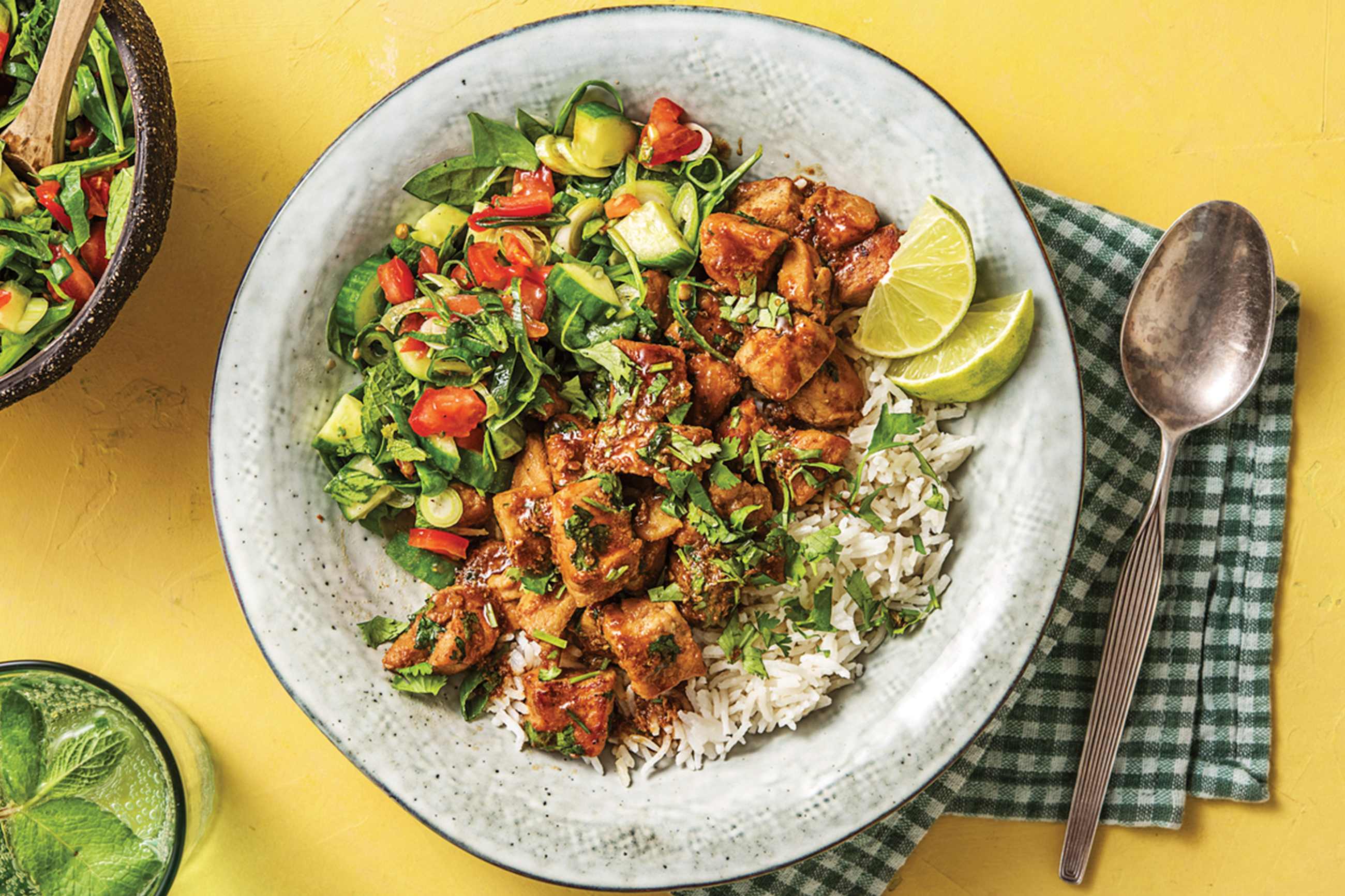 Caramelised Pork & Coconut Rice Recipe | HelloFresh