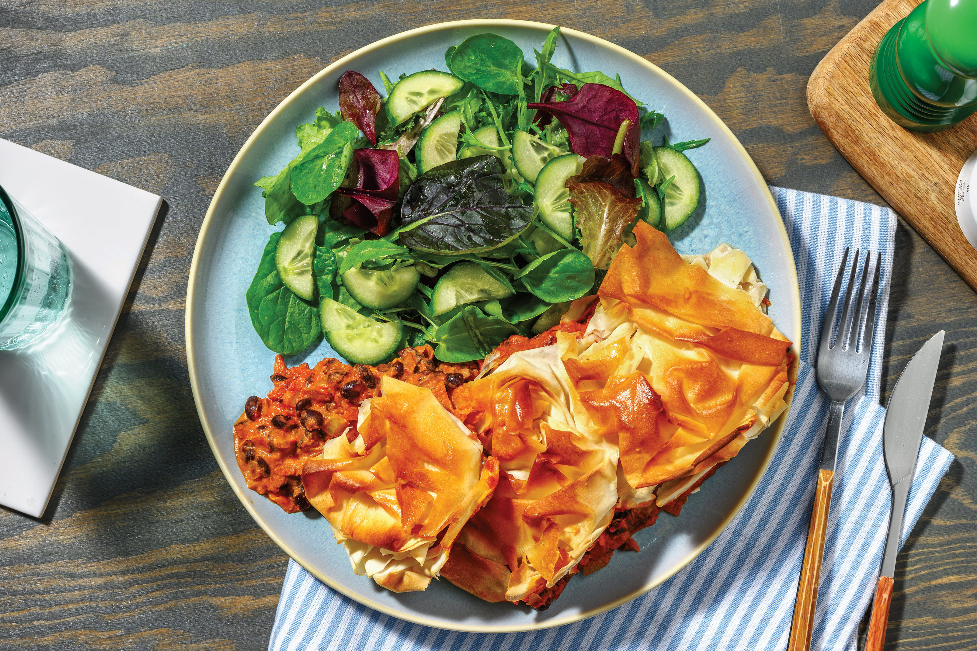 Caribbean Black Bean & Veggie Filo Pie Recipe | HelloFresh