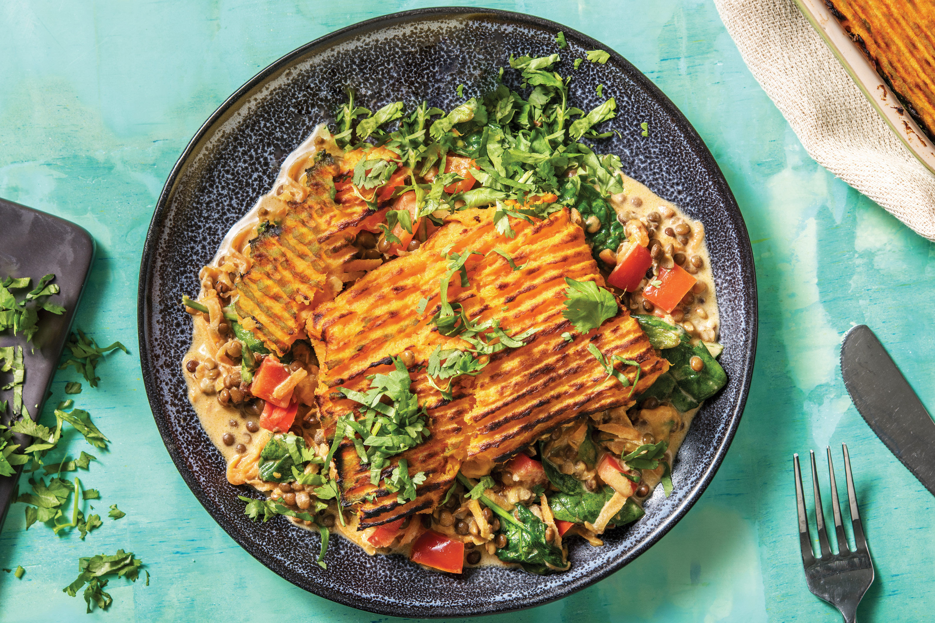 Caribbean Lentil & Veggie Pie Recipe | HelloFresh