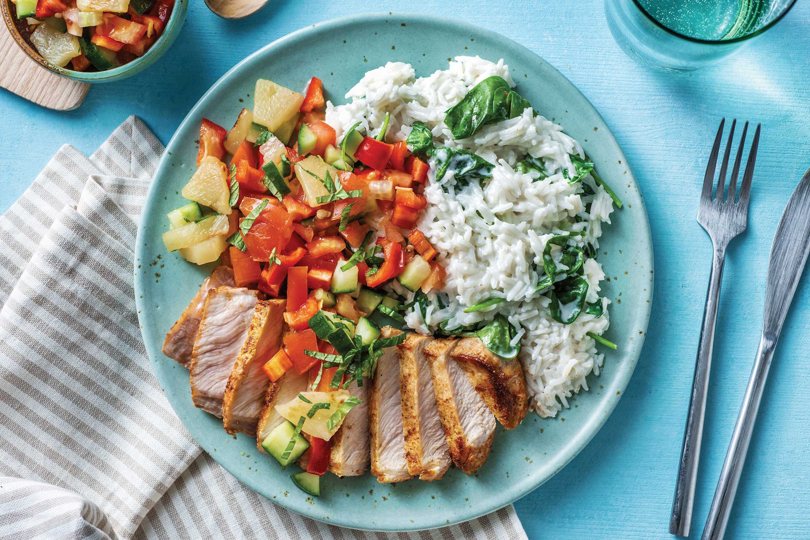 Caribbean Pork & Coconut Rice Recipe | HelloFresh