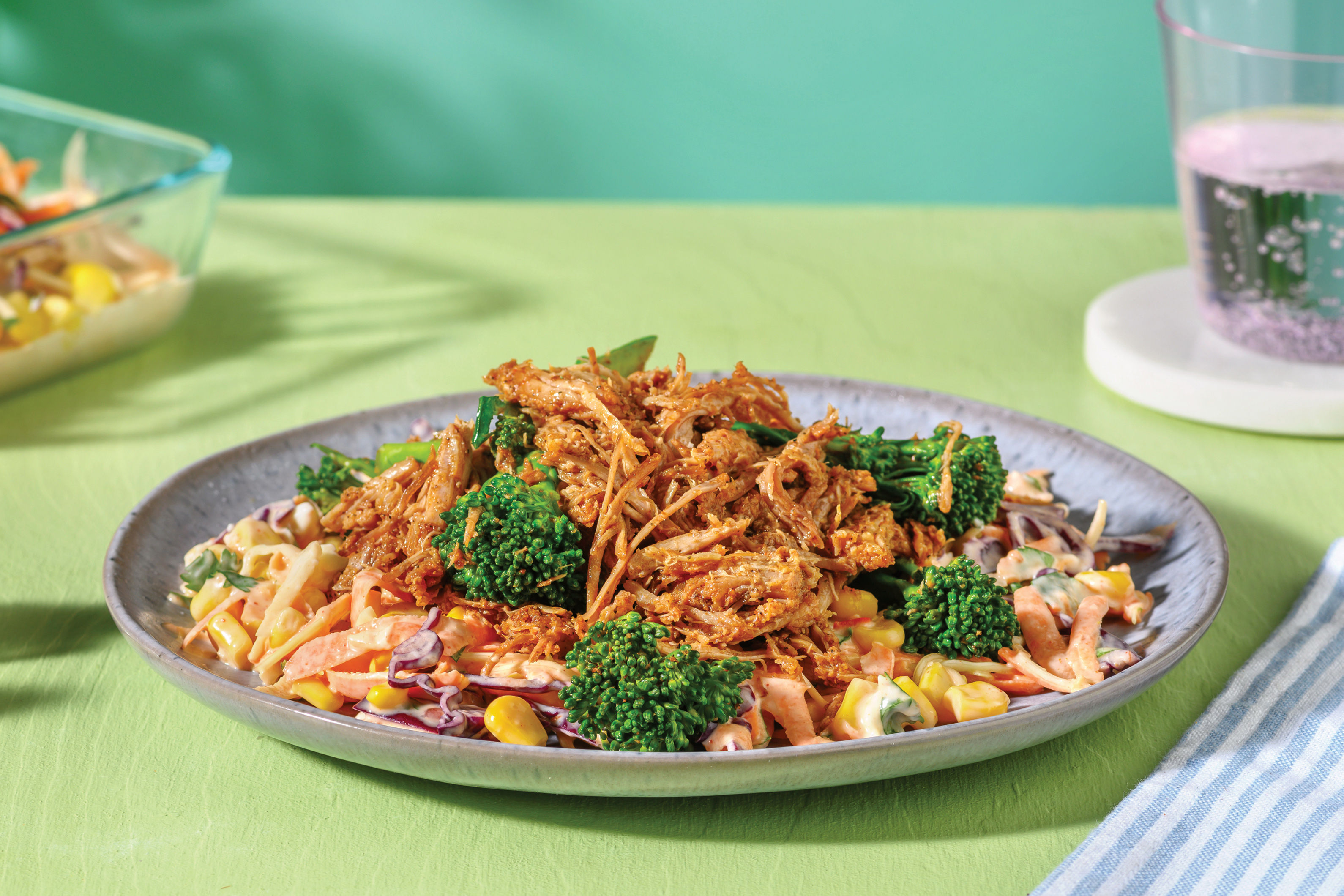 Caribbean Pulled Pork & Corn Slaw Recipe | HelloFresh