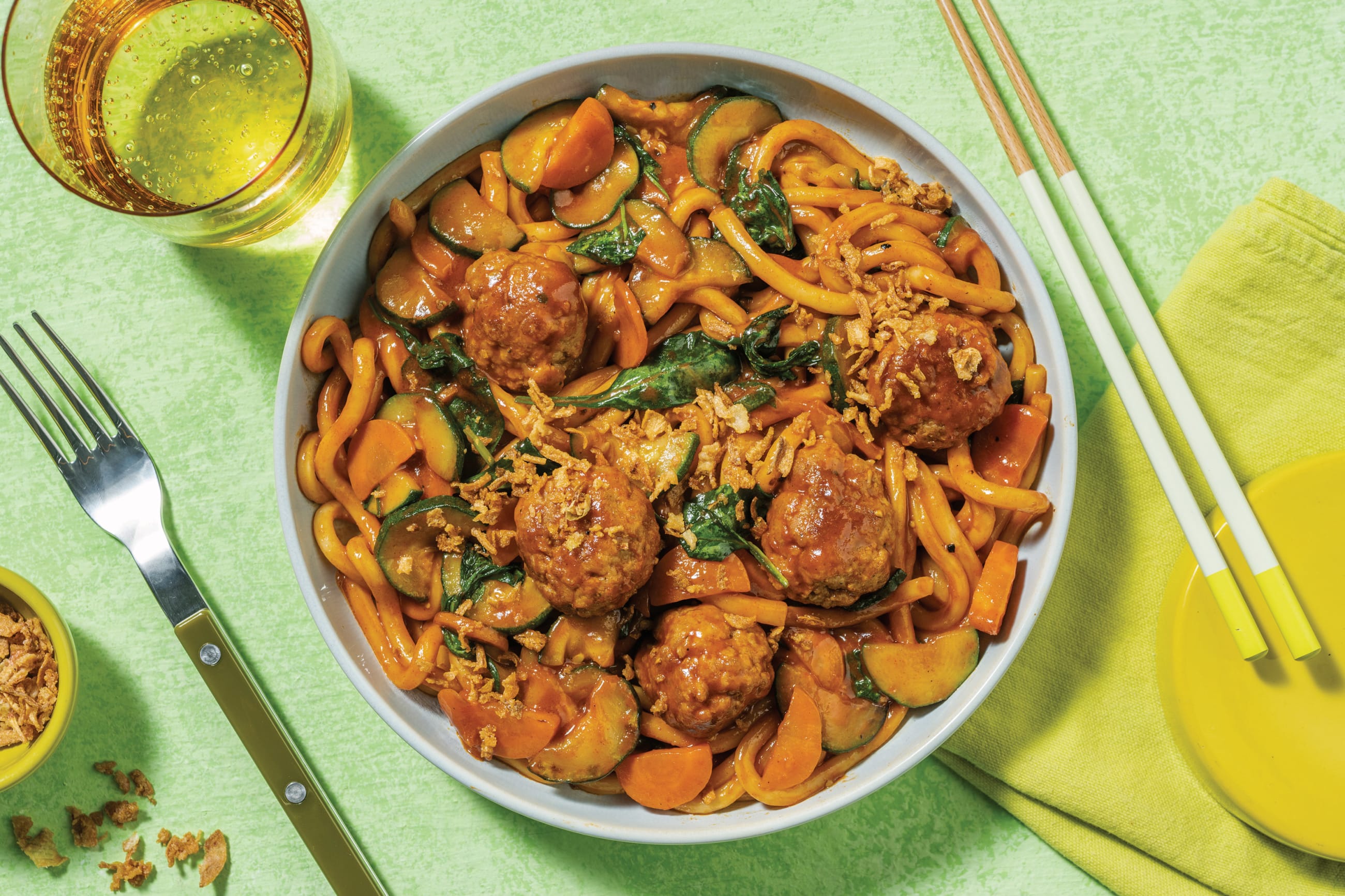 Char Siu Lamb Meatballs & Noodle Bowl Recipe | HelloFresh