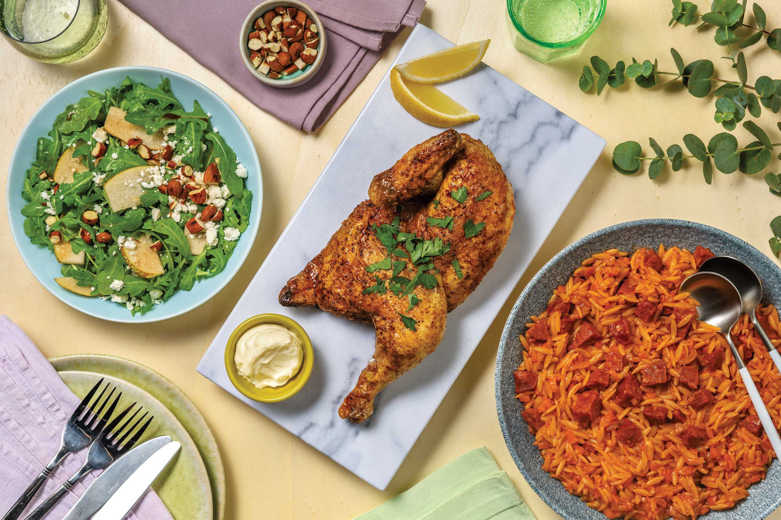 Chargrilled Half-Chicken & Chorizo Risoni Recipe | HelloFresh