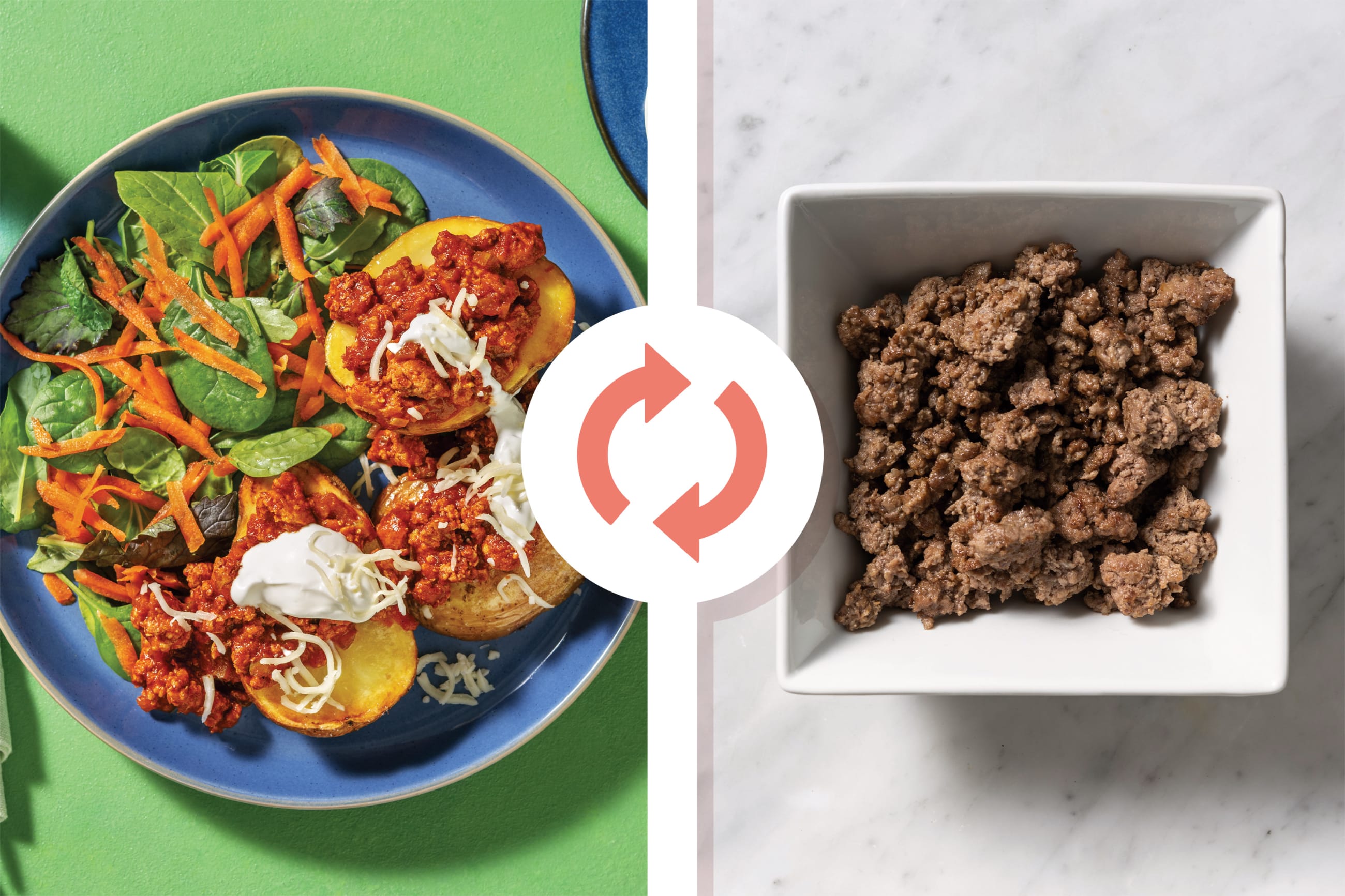 Loaded Beef Jacket Potatoes Recipe | HelloFresh