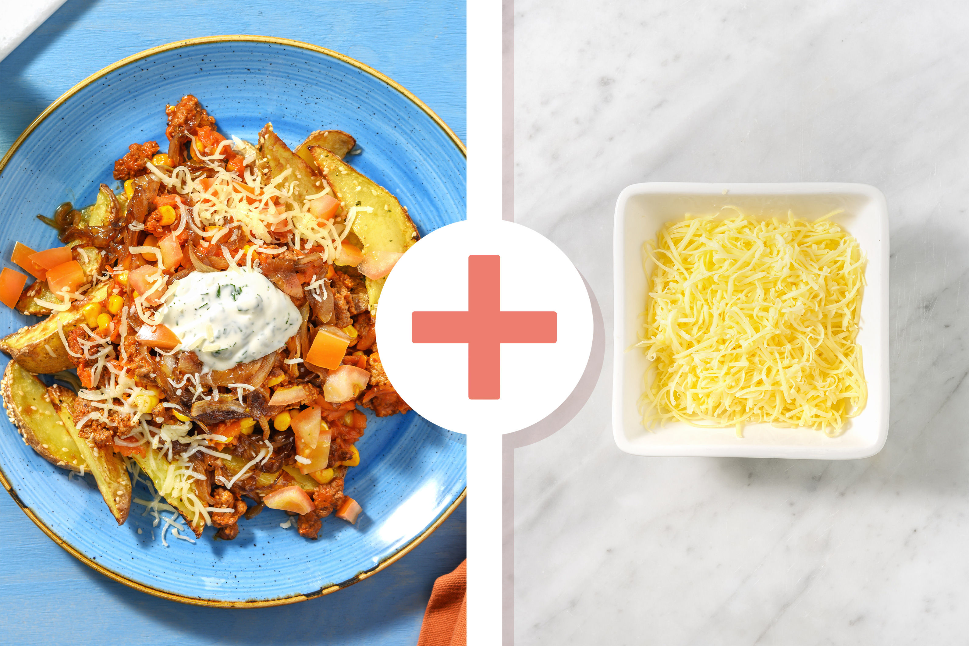 Cheeseburger-Style Beef Loaded Wedges Recipe | HelloFresh