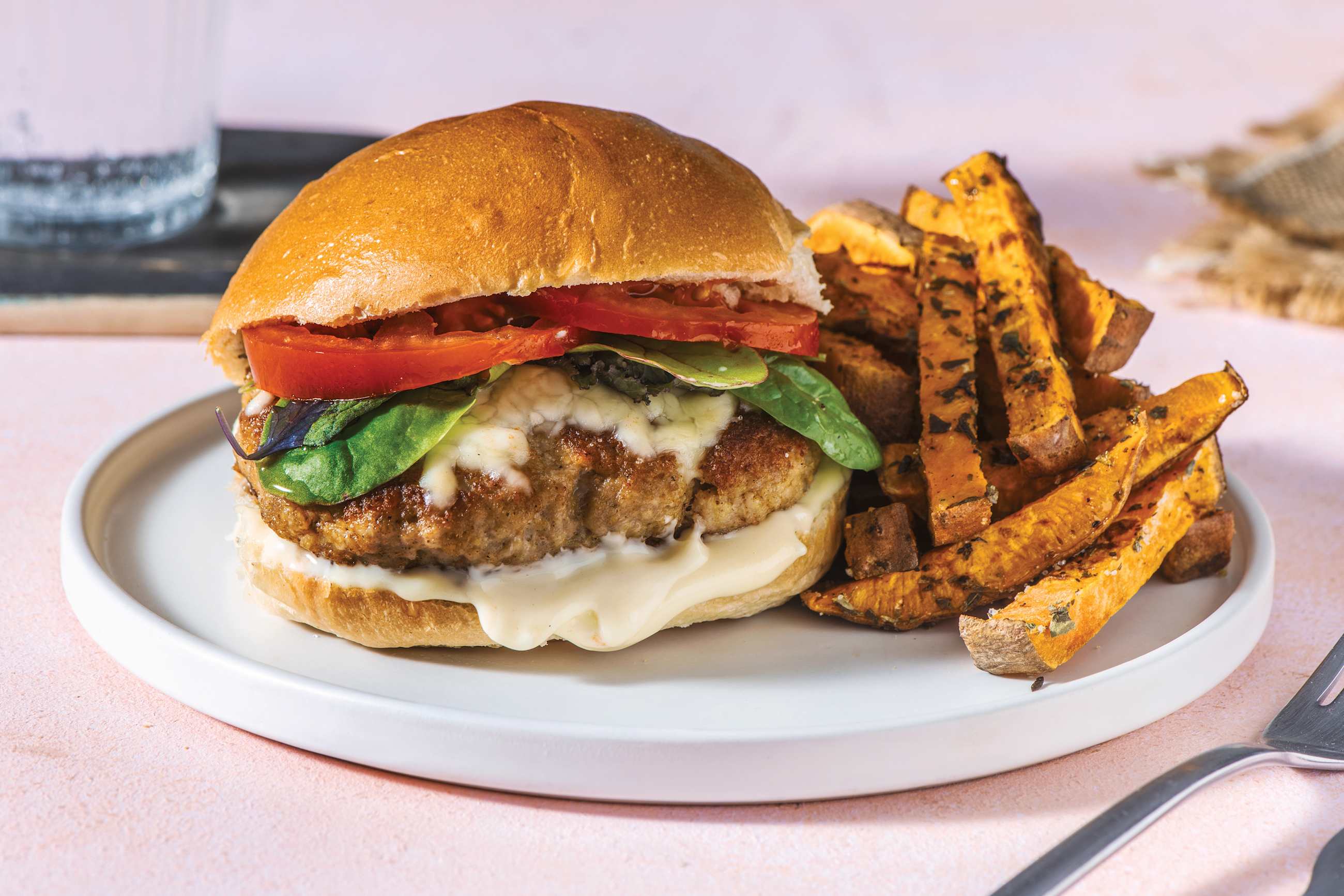 Paddy's Cheesy Pork Burger Recipe | HelloFresh