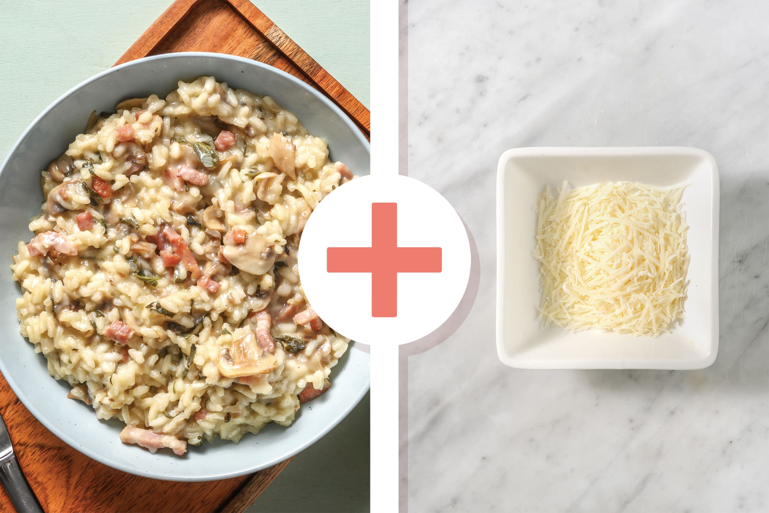 Bacon, Mushroom & Double Parmesan Risotto Recipe | HelloFresh