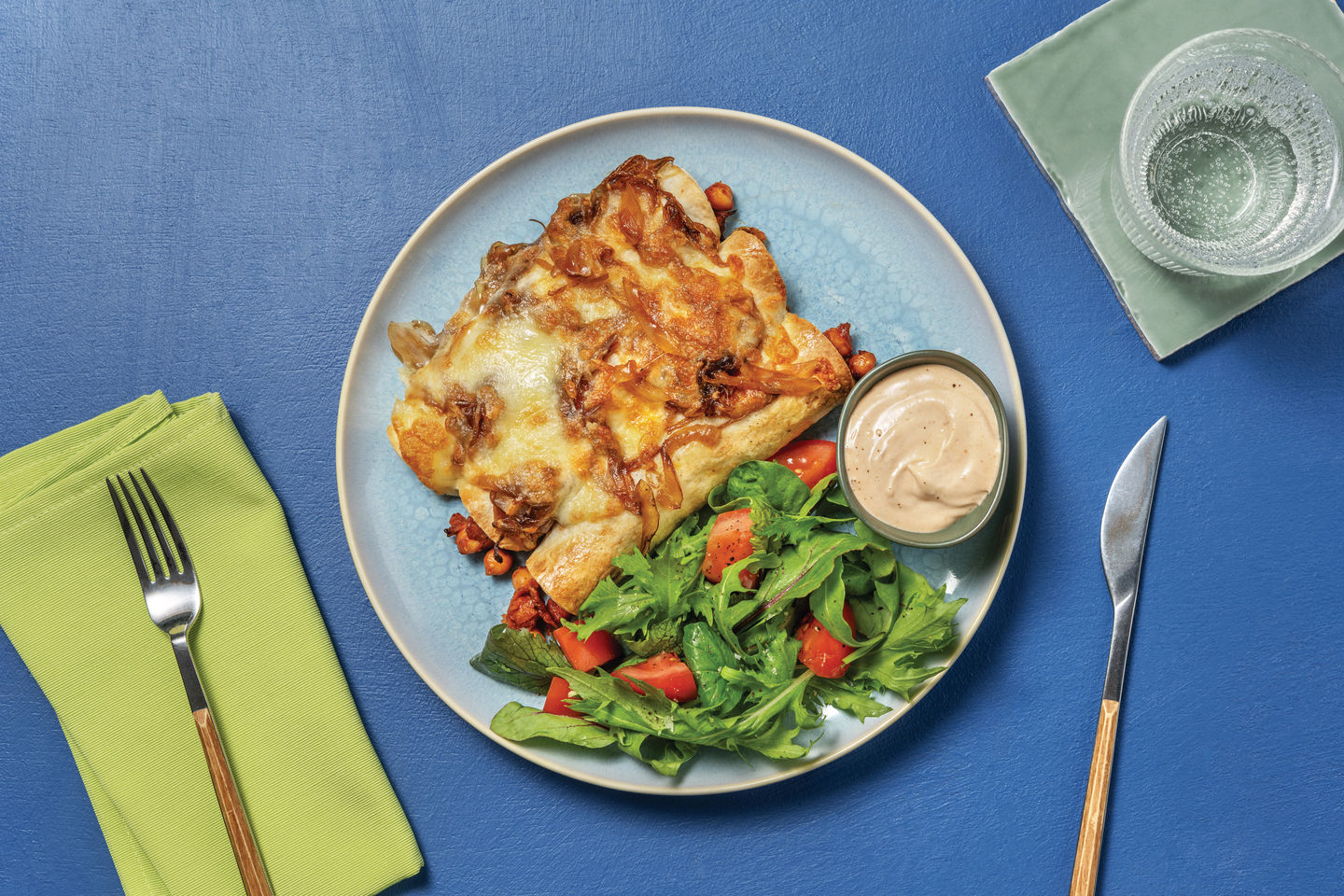Cheesy BBQ Smashed Chickpea Enchiladas Recipe | HelloFresh
