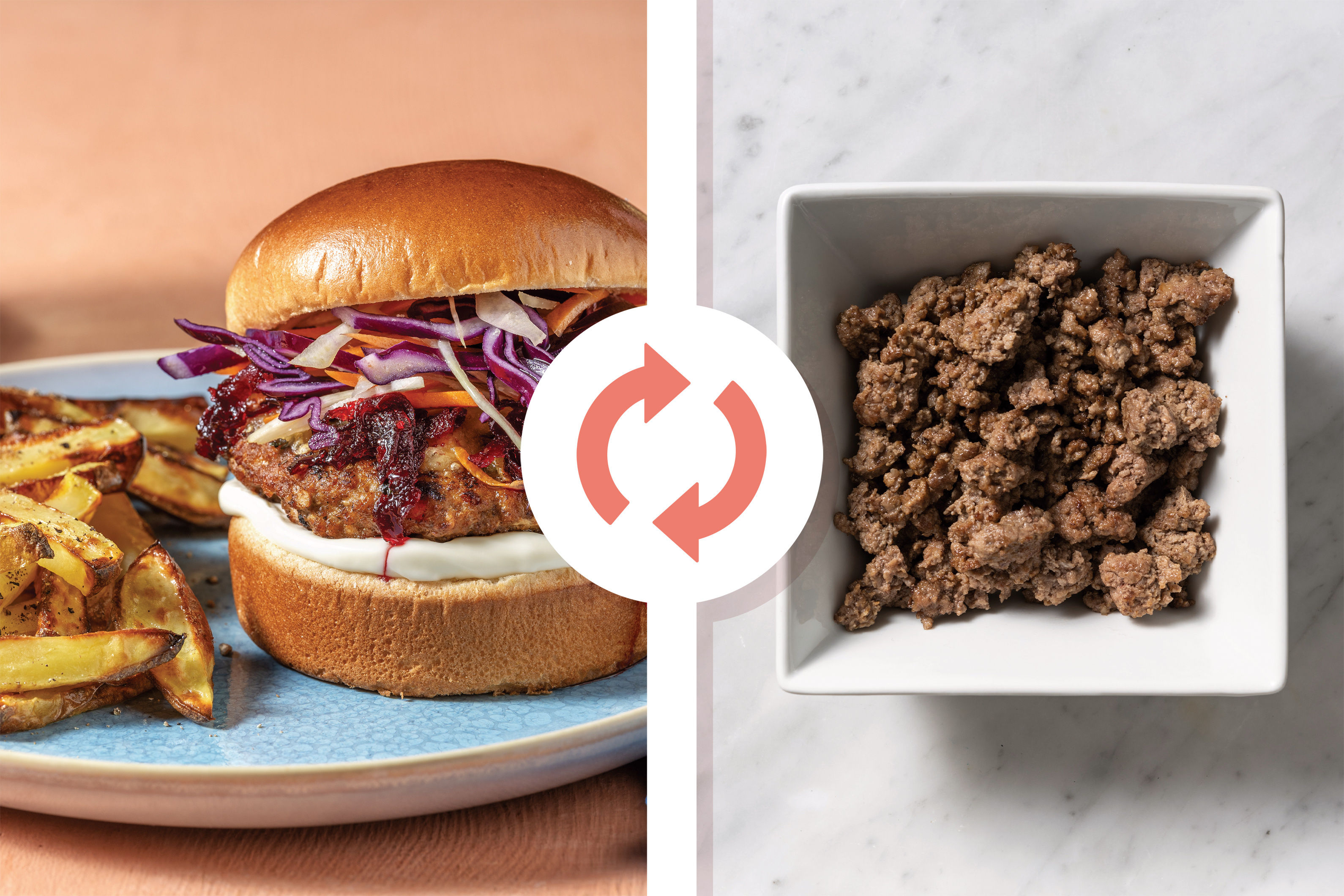 Cheesy Beef & Slaw Burger Recipe | HelloFresh