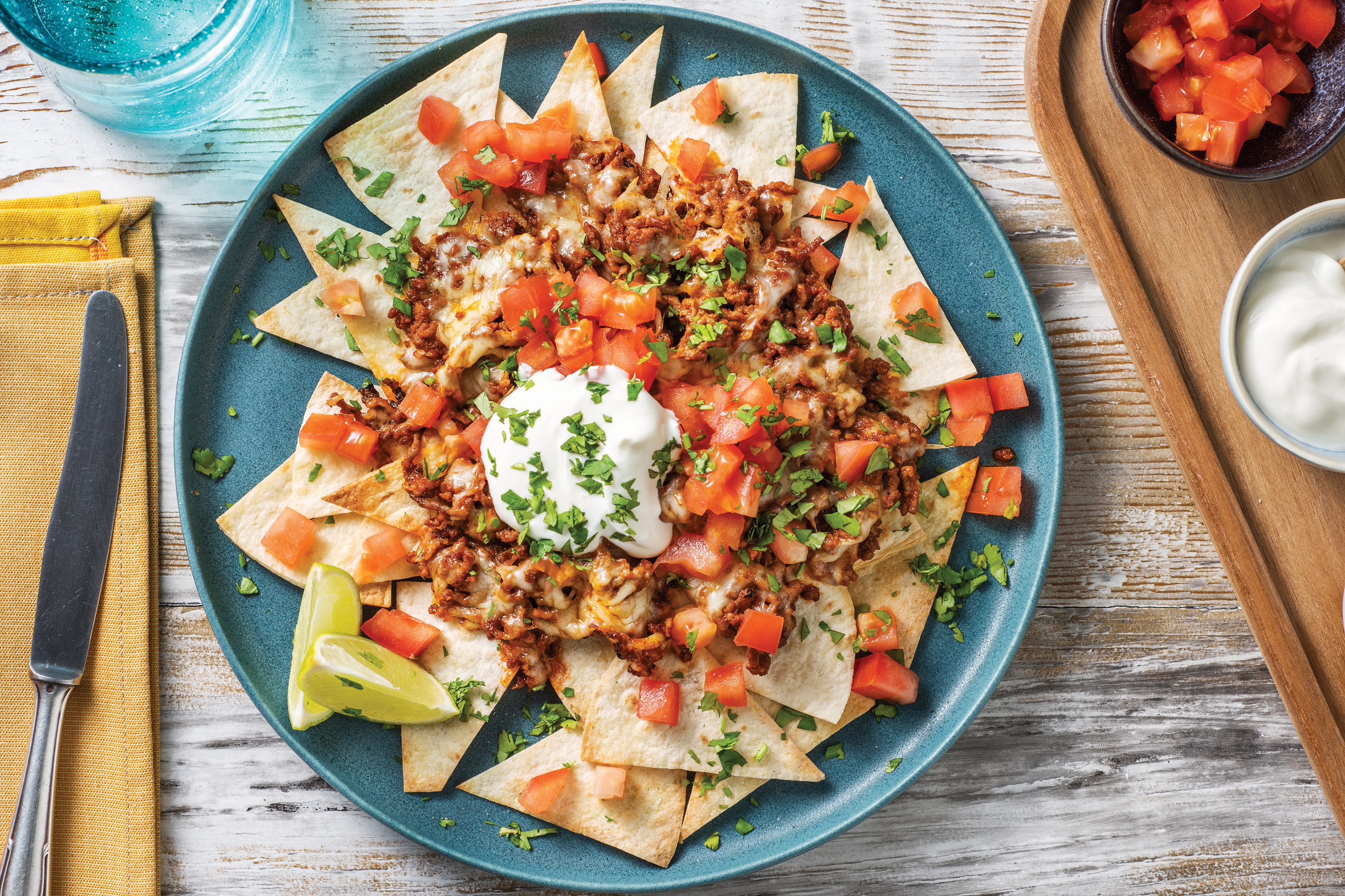Cheesy Beef Nachos with Homemade Chips Recipe | HelloFresh