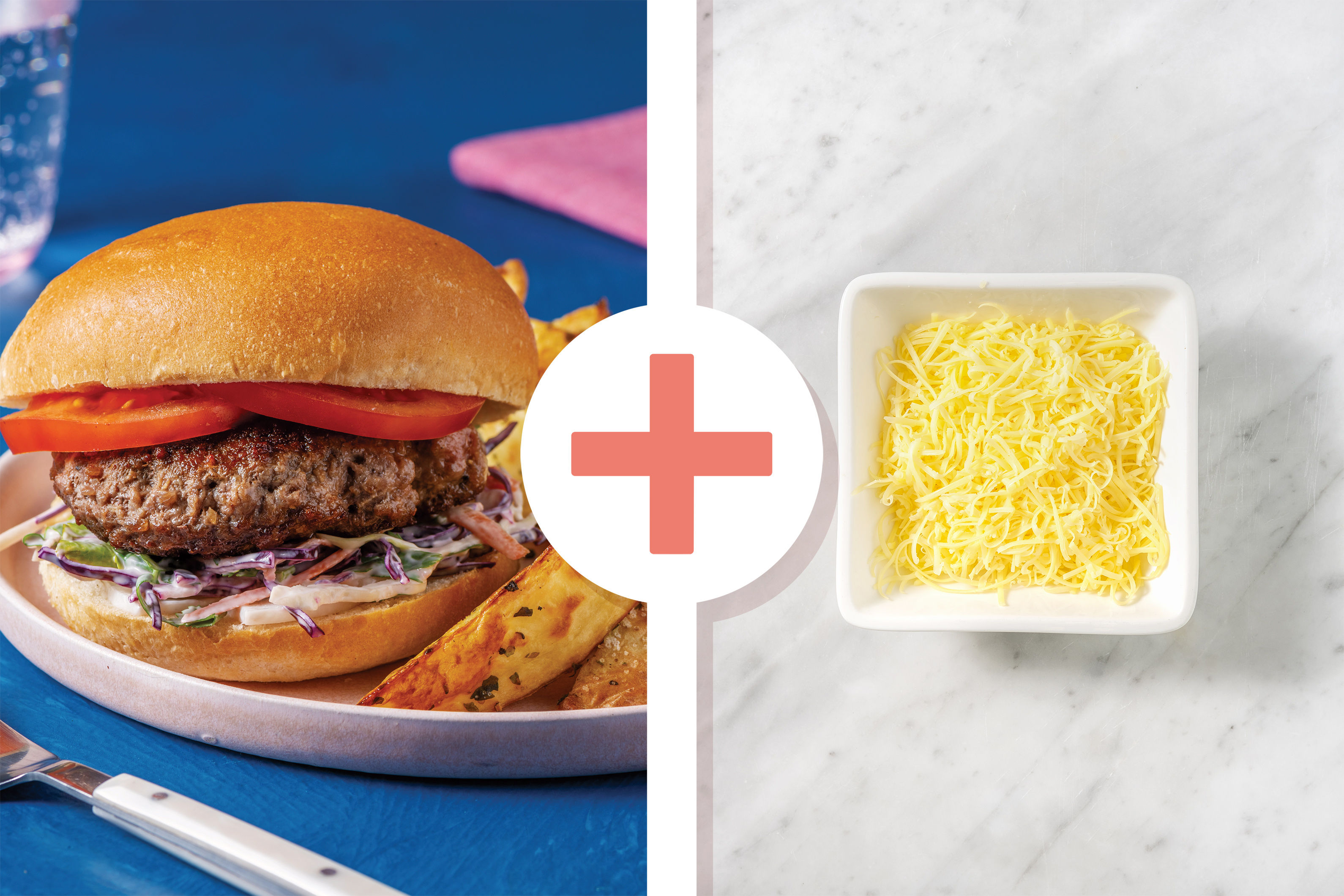 Cheesy Mexican Beef & Slaw Burger Recipe | HelloFresh