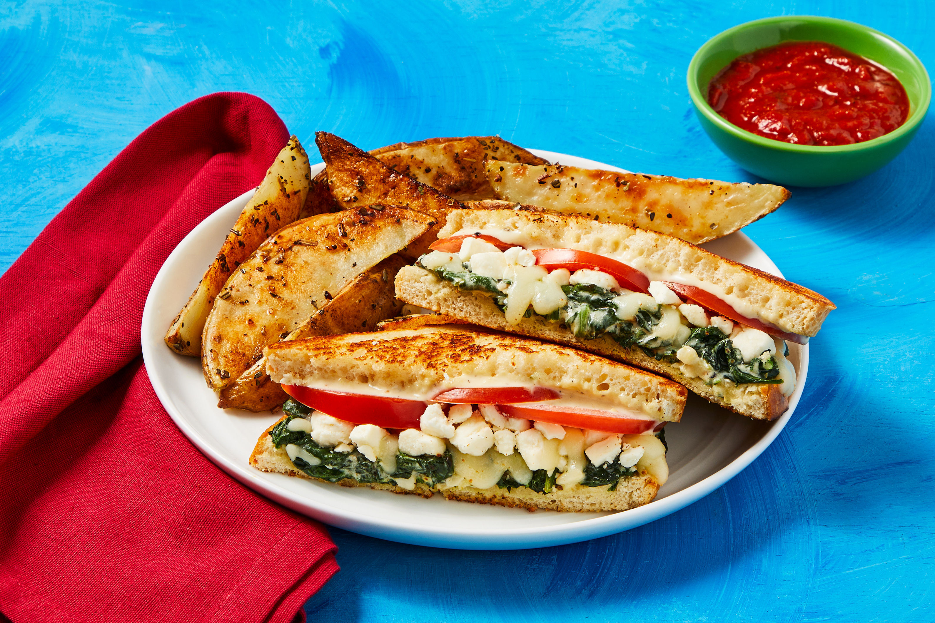 Cheesy Spinach, Tomato & Feta Panini Recipe | HelloFresh