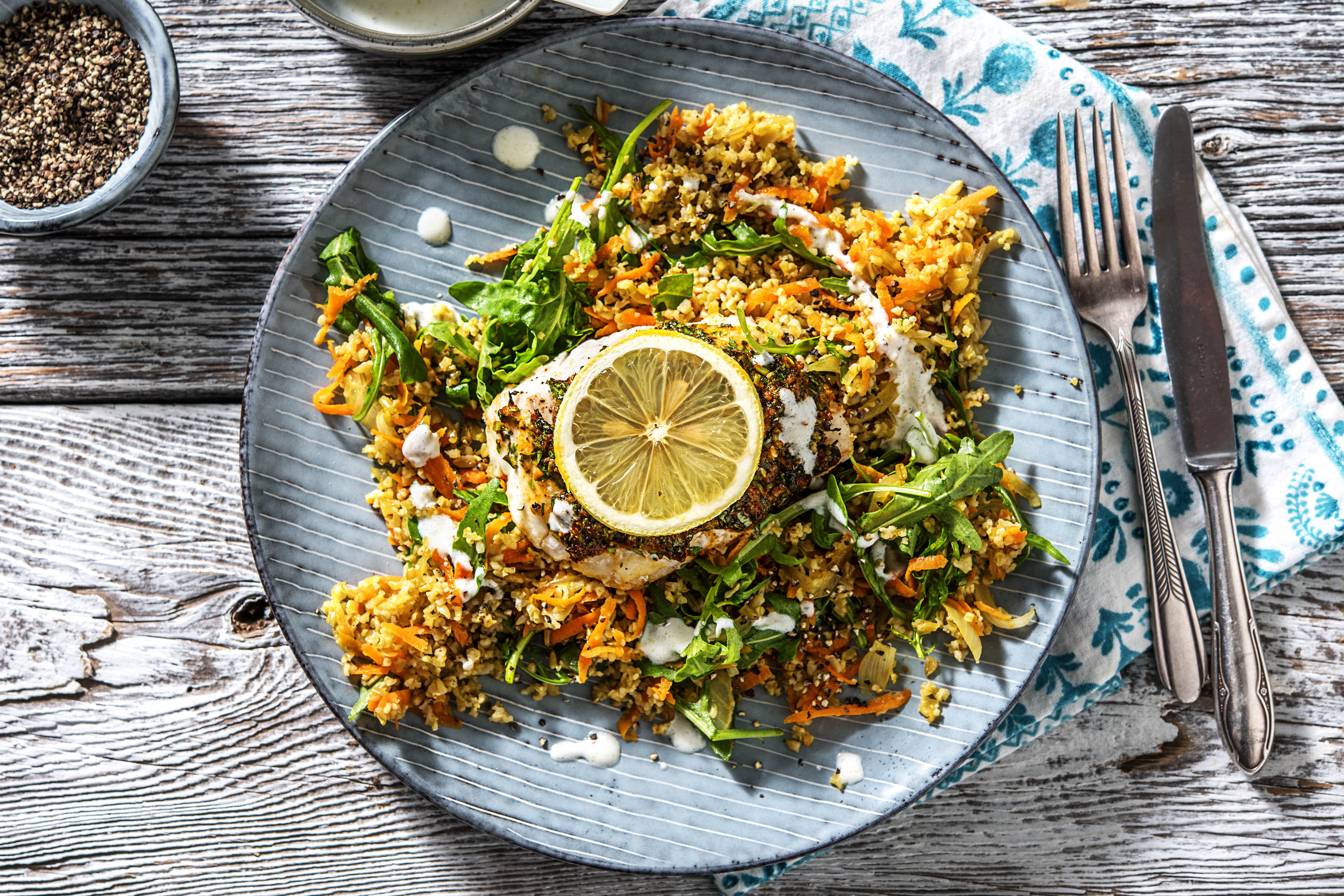 Coley with Carrot and Salad Recipe | HelloFresh