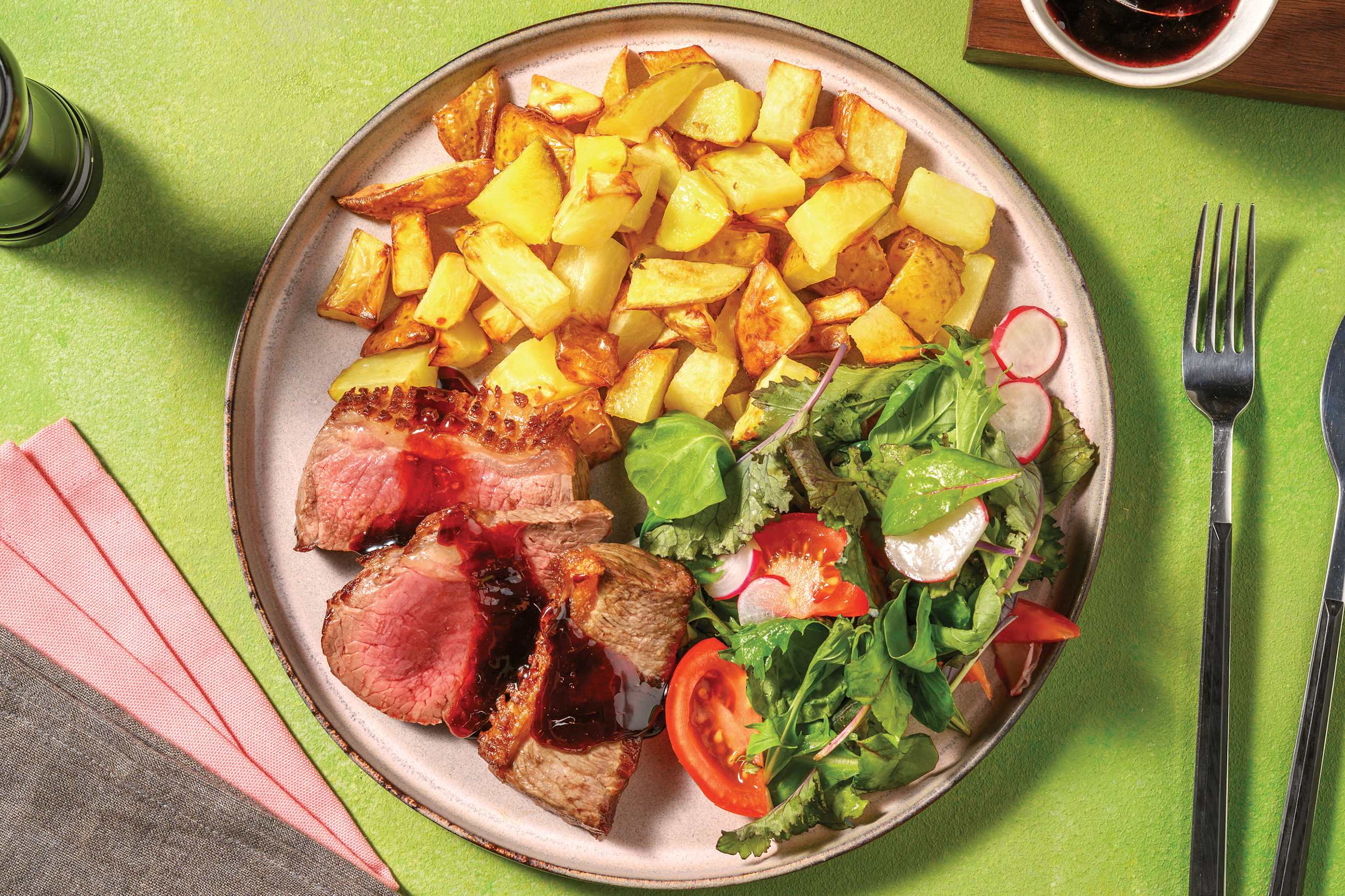 Cherry & Balsamic-Glazed Lamb Recipe | HelloFresh