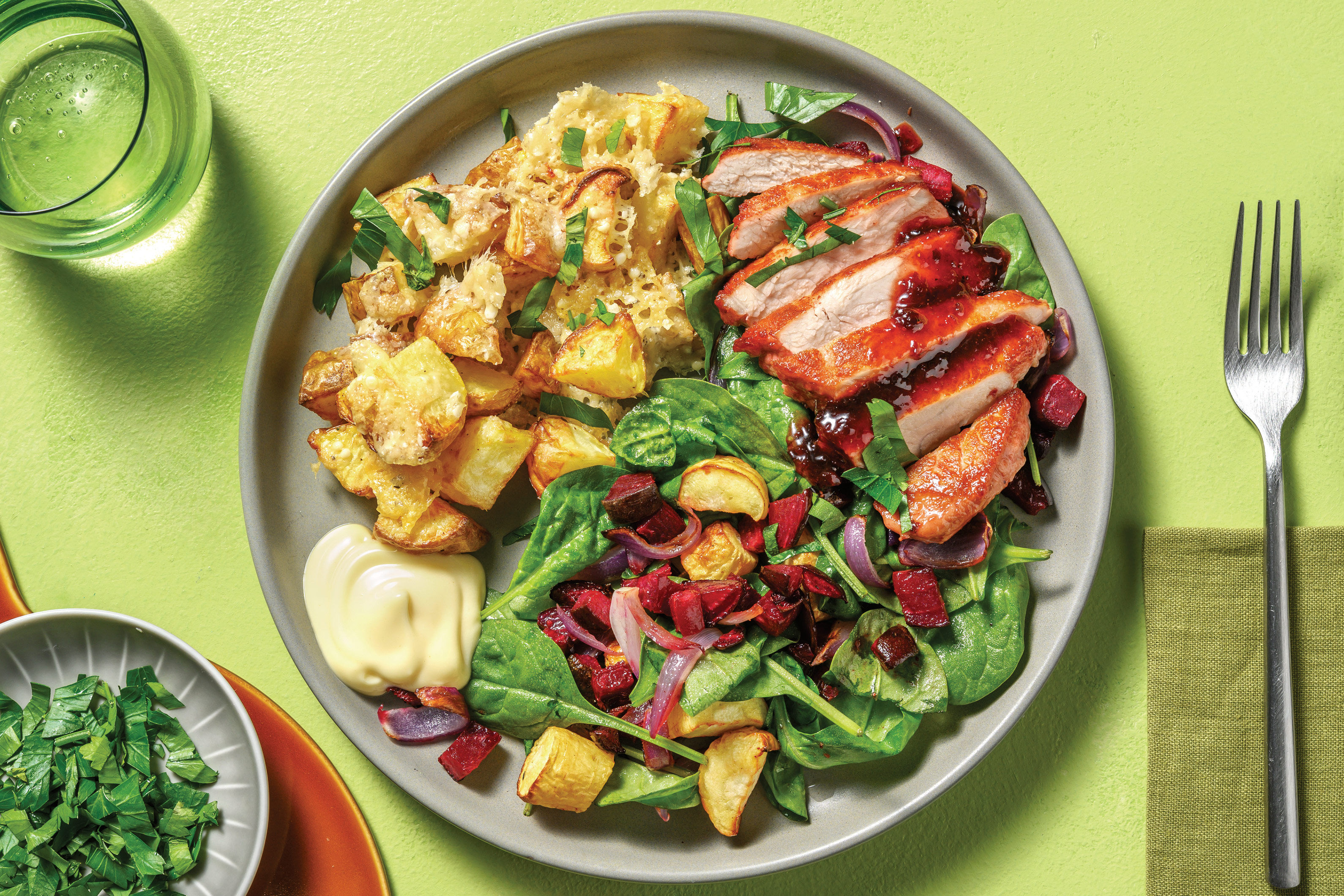 Cherry-Glazed Pork & Parmesan Potatoes Recipe | HelloFresh