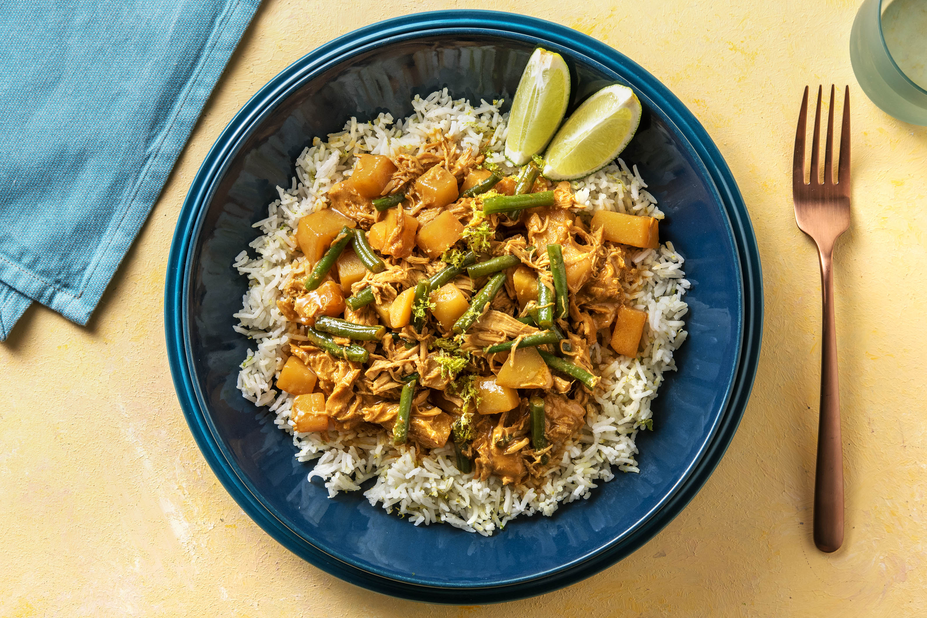 Chicken Curry with Green Beans & Rice Recipe | HelloFresh