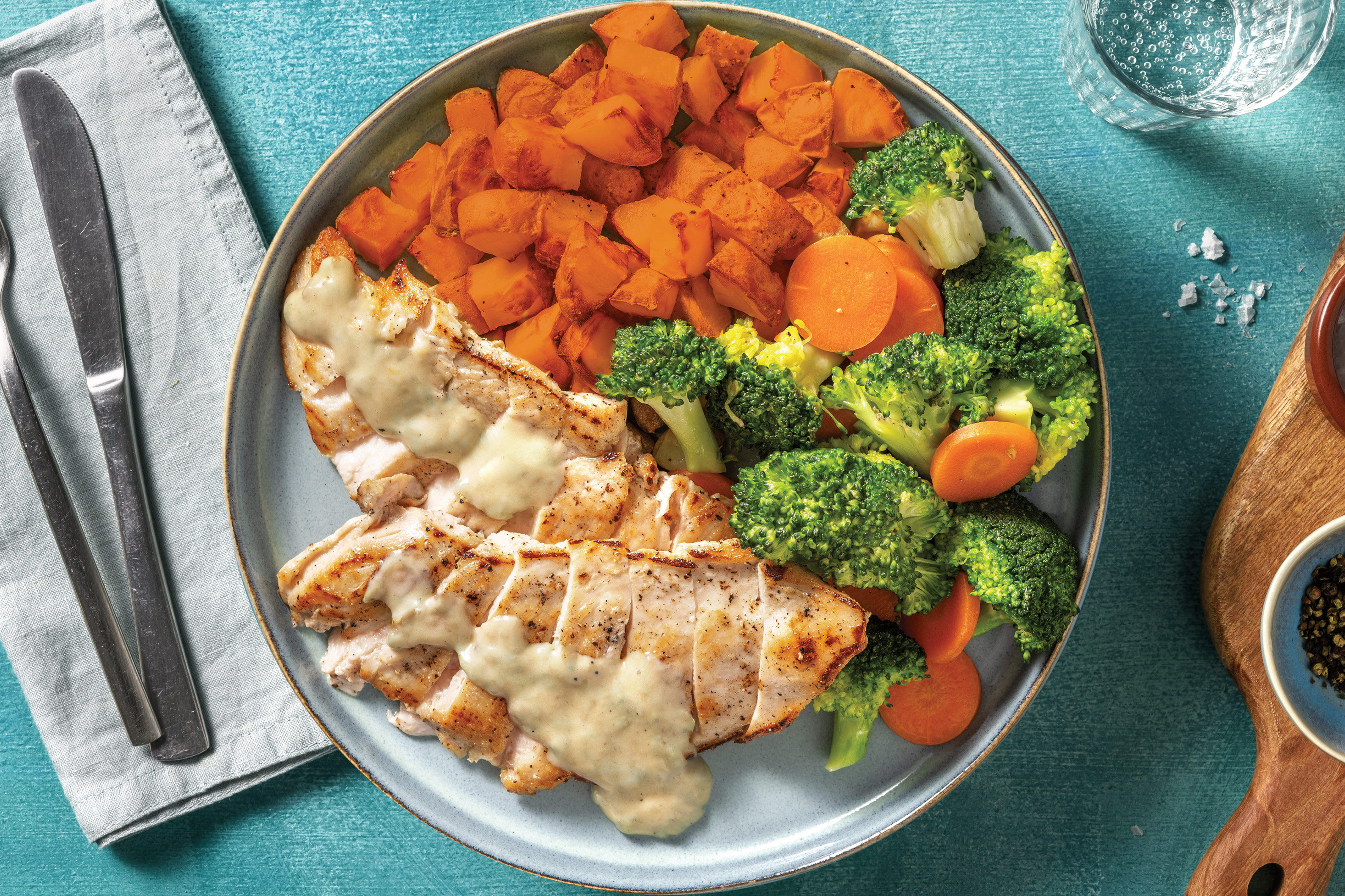 Chicken & Creamy Herb Sauce Recipe | HelloFresh