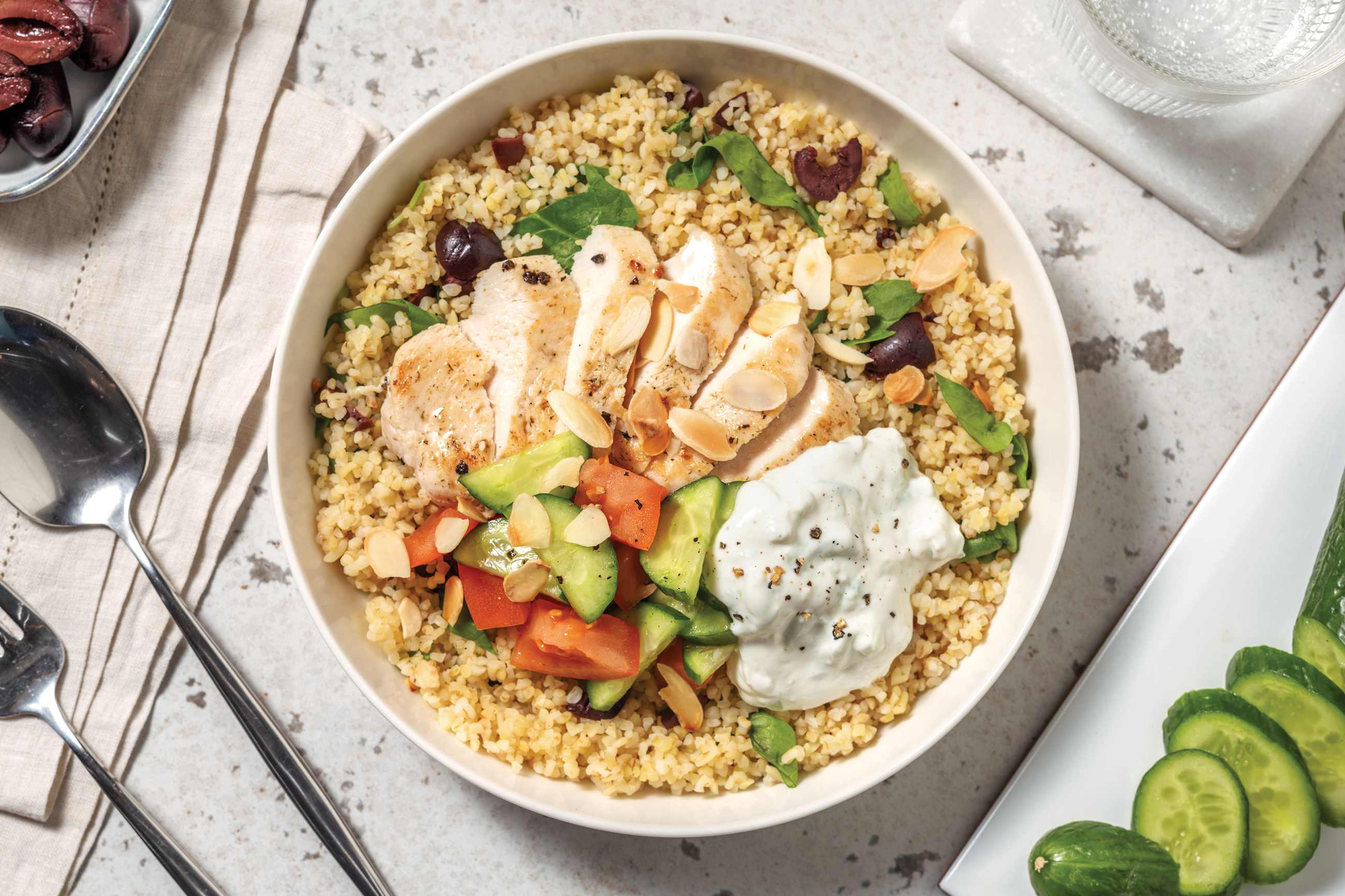 Chicken Gyros-Style Bulgur Bowl Recipe | HelloFresh