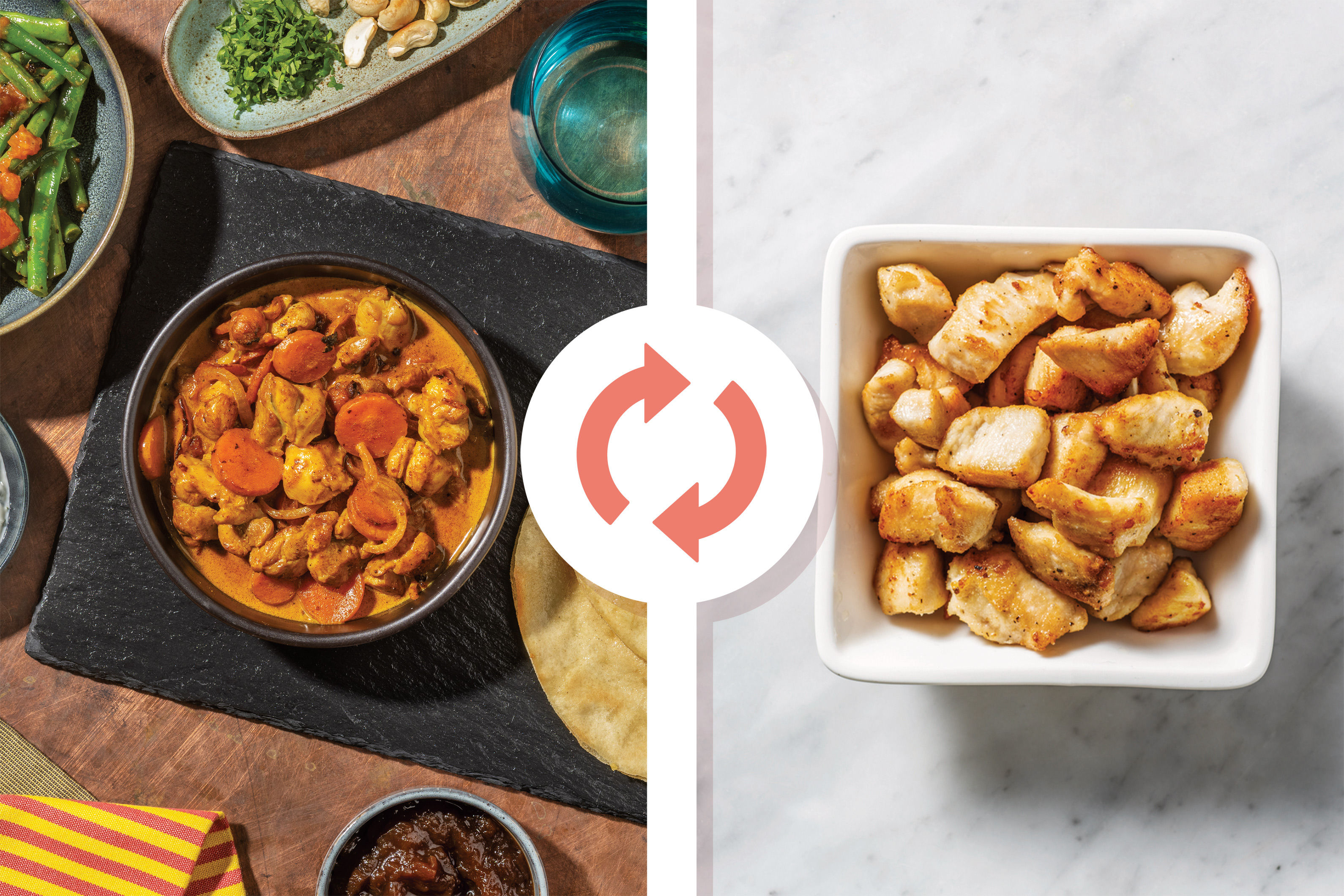 Chicken Korma Curry & Garlic Flatbreads Recipe | HelloFresh