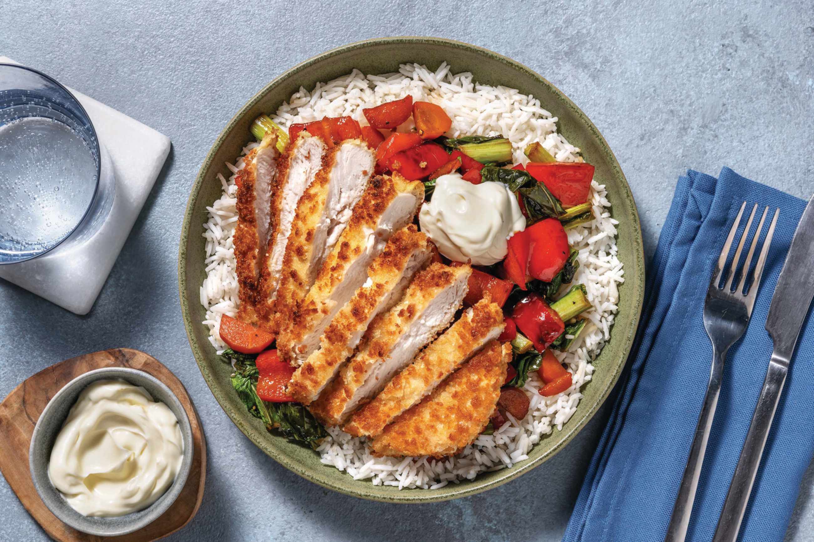 Asian-Style Chicken Schnitzel Rice Bowl Recipe | HelloFresh